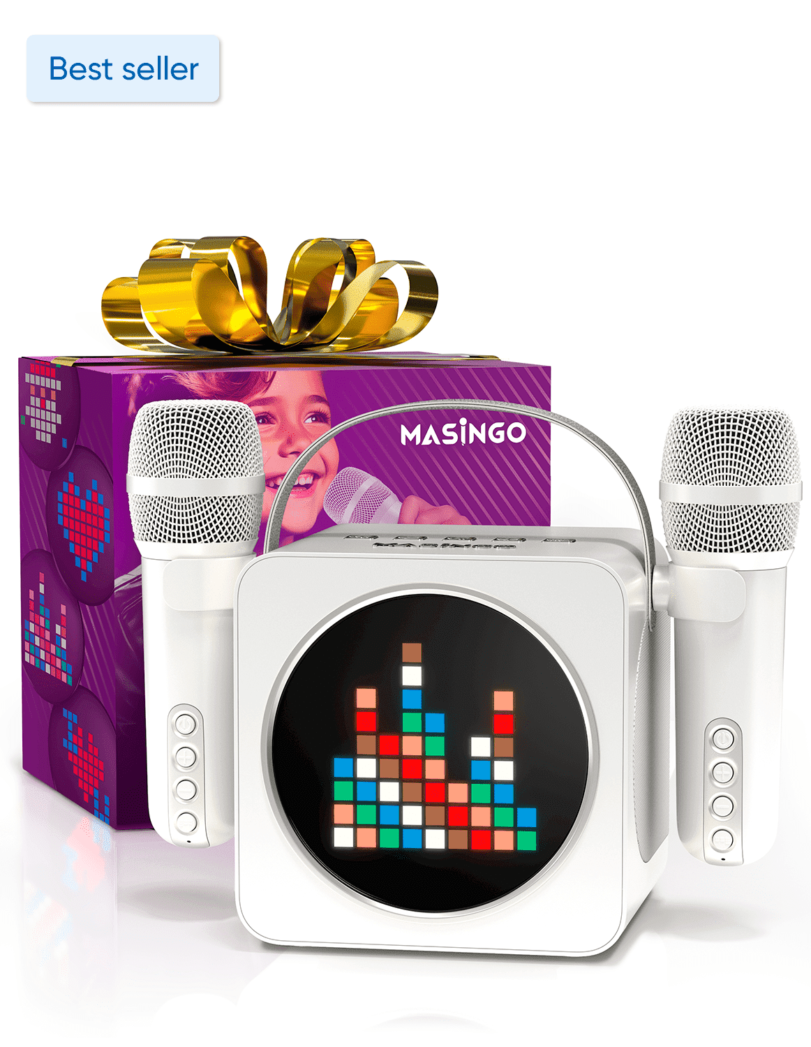 MASINGO Portable Mini Karaoke Machine for Kids & Adults, Dual Wireless ...