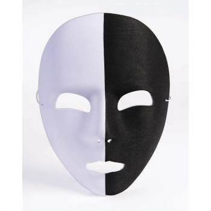 Half Black And White Mask