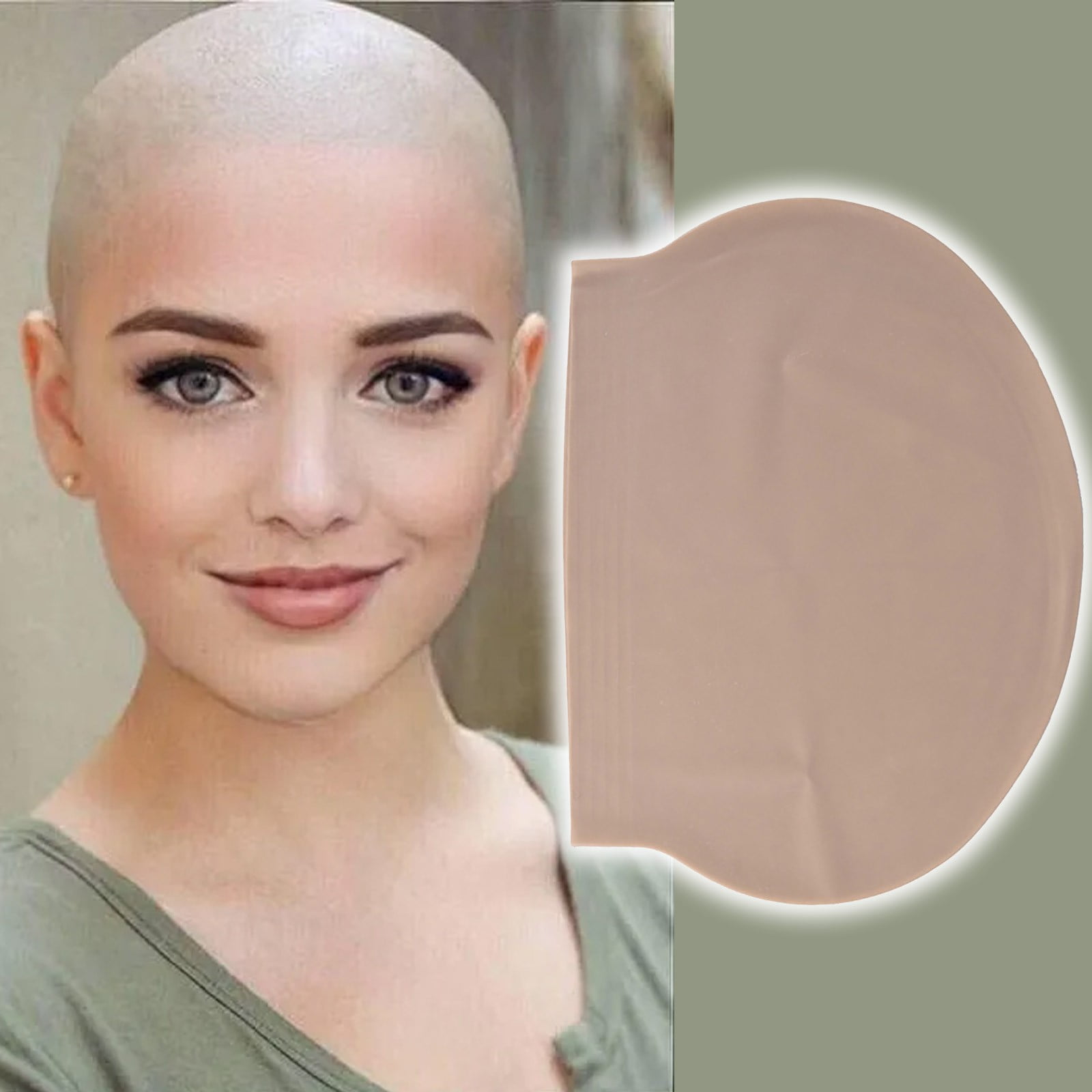 MASLVO Bald Cap,Old Man Wig, Bald Head Hat Bald Hat for Adults Cosplay ...