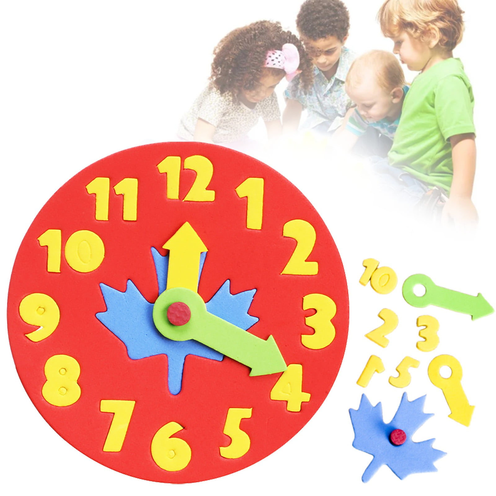 MASLVO Learning Clock,Clock Puzzle, Early Learning Developmental ...