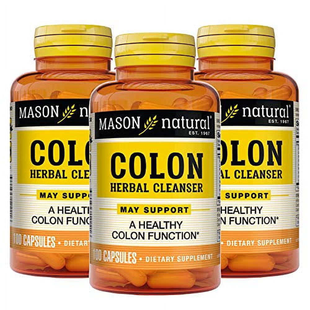 MASON NATURAL Colon Herbal Cleanser, Dietary Supplement Supports ...