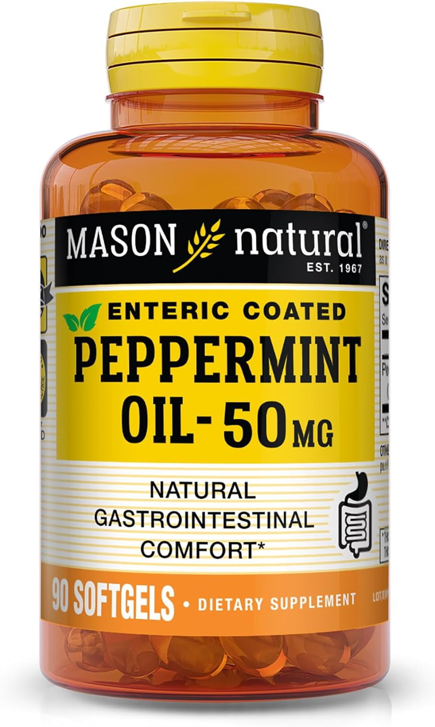 MASON NATURAL Peppermint Oil 50 mg Enteric Coated - Natural ...