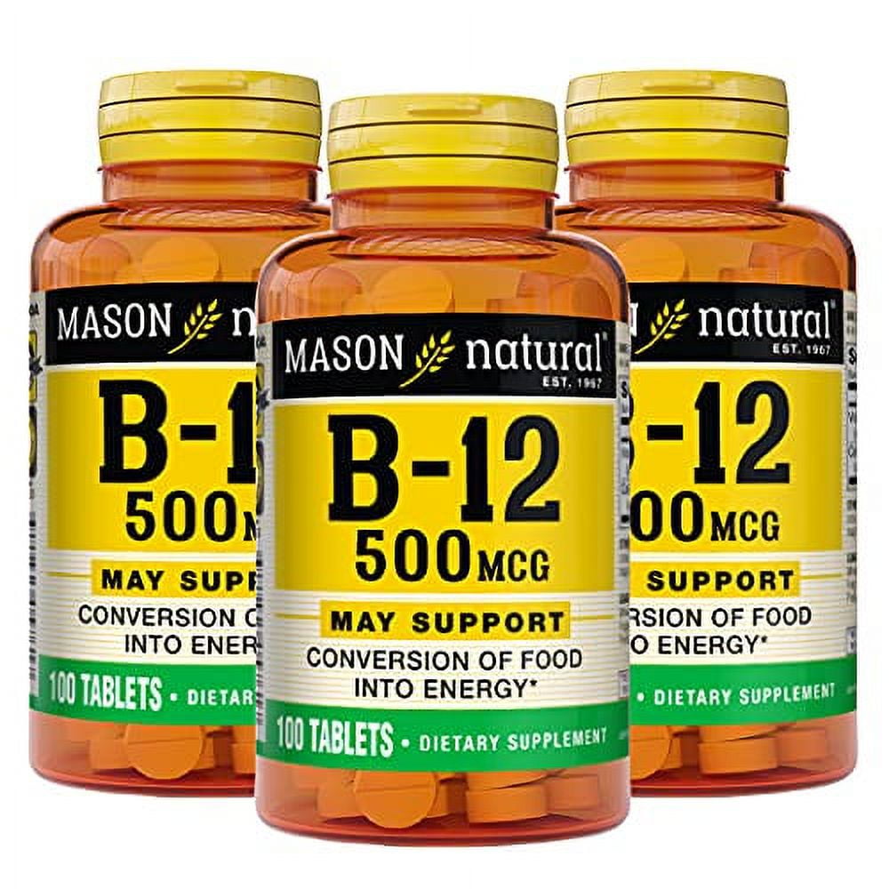 MASON NATURAL Vitamin B12 500 mcg with Calcium - Healthy Conversion of ...