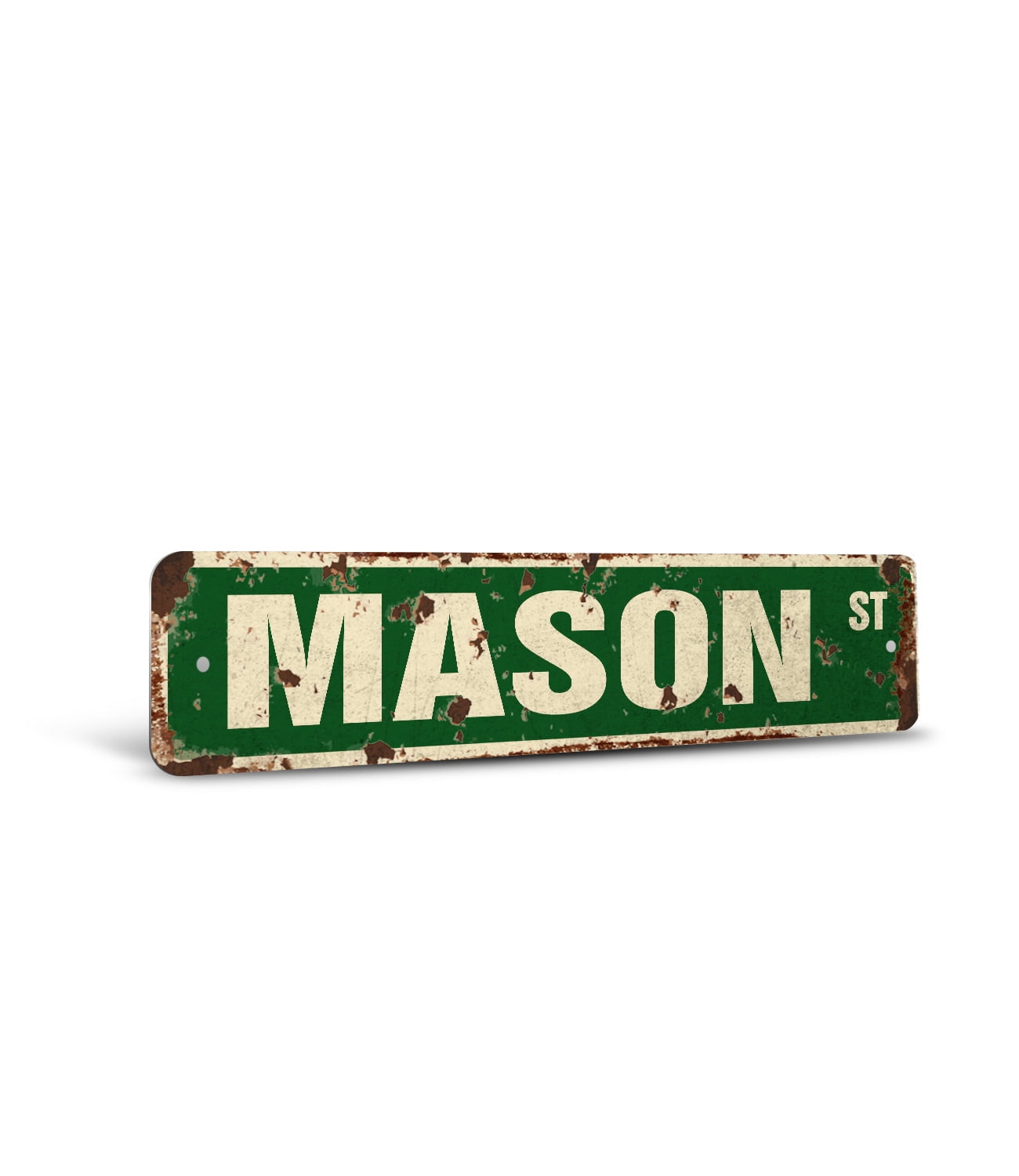 MASON Vintage Style Rustic Street Sign – Childrens Name Room Sign Retro ...