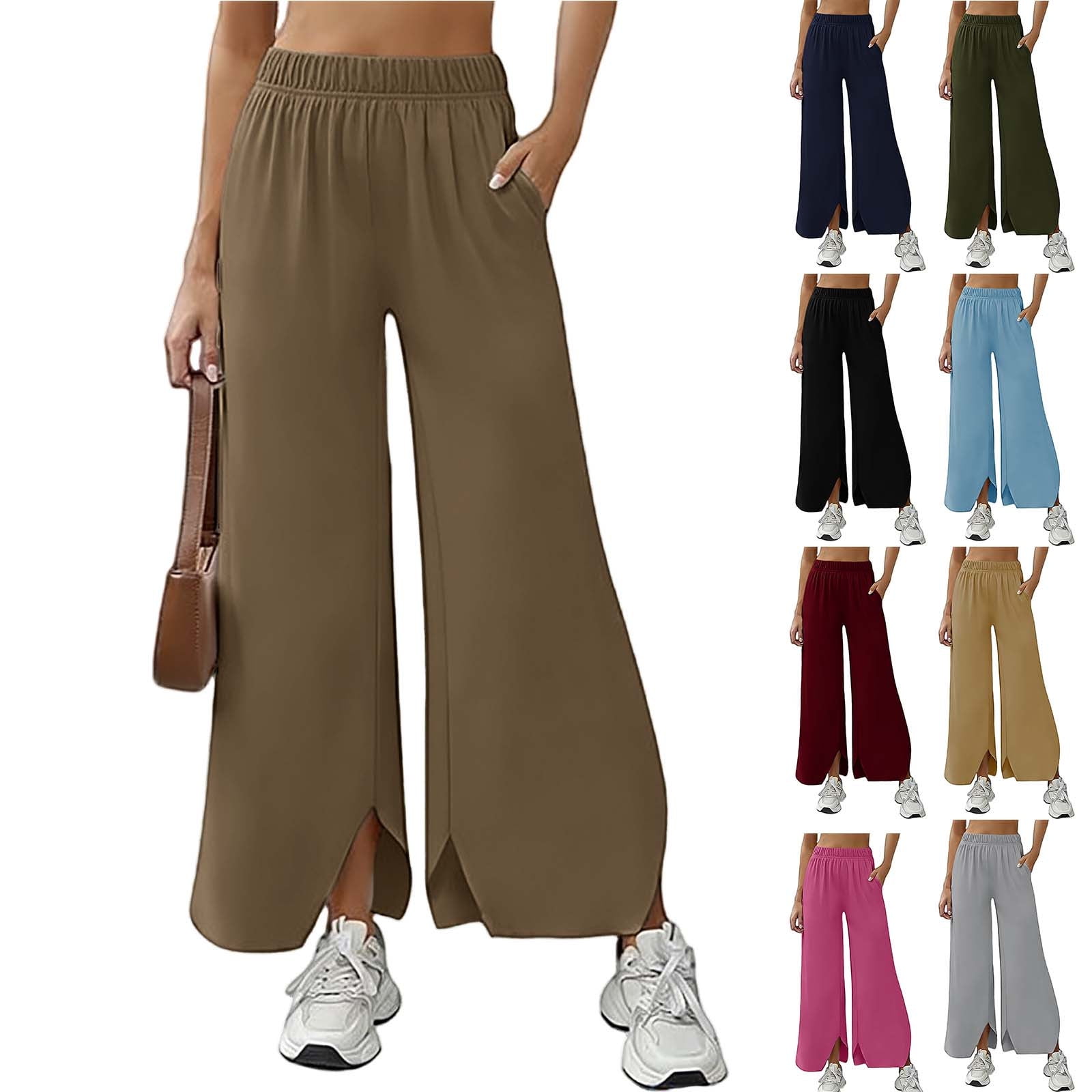 MASRIN High Waisted Work Pants for Women Business Casual Palazzo ...