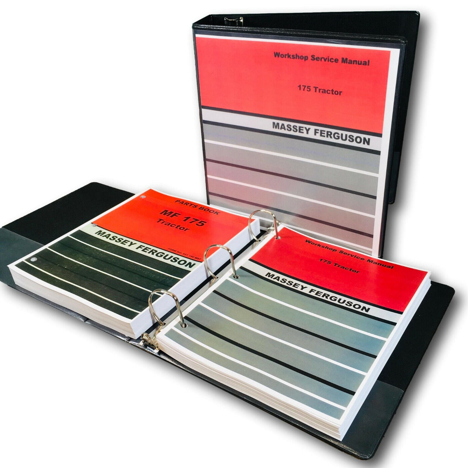 MASSEY FERGUSON MF 175 TRACTOR SERVICE PARTS MANUAL REPAIR SHOP SET ...