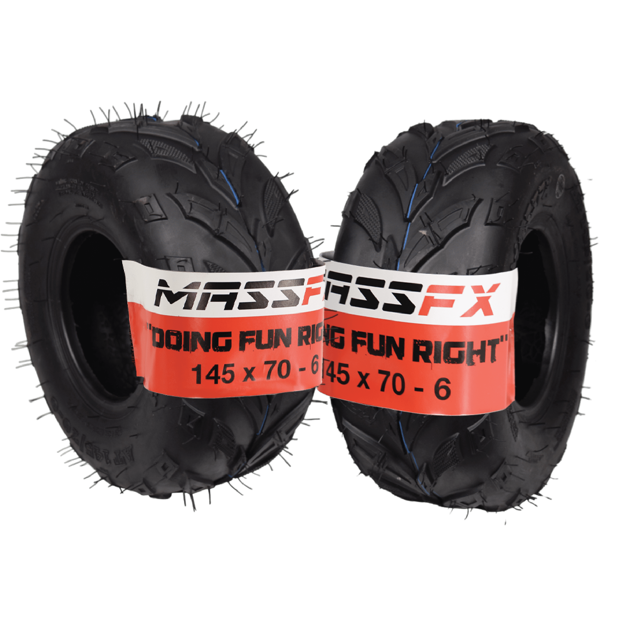 MASSFX 6 Ply Riding Tires 145/70-6 for Go-Kart, Mini Bike, ATV, Lawn ...