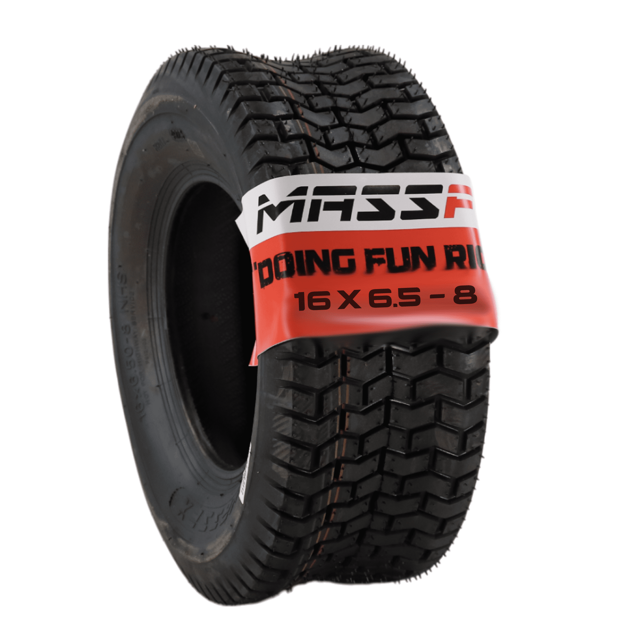 Massfx Turf Tire, 16x6.5-8, 4-Ply, Rectangular Tread, Durable Design ...