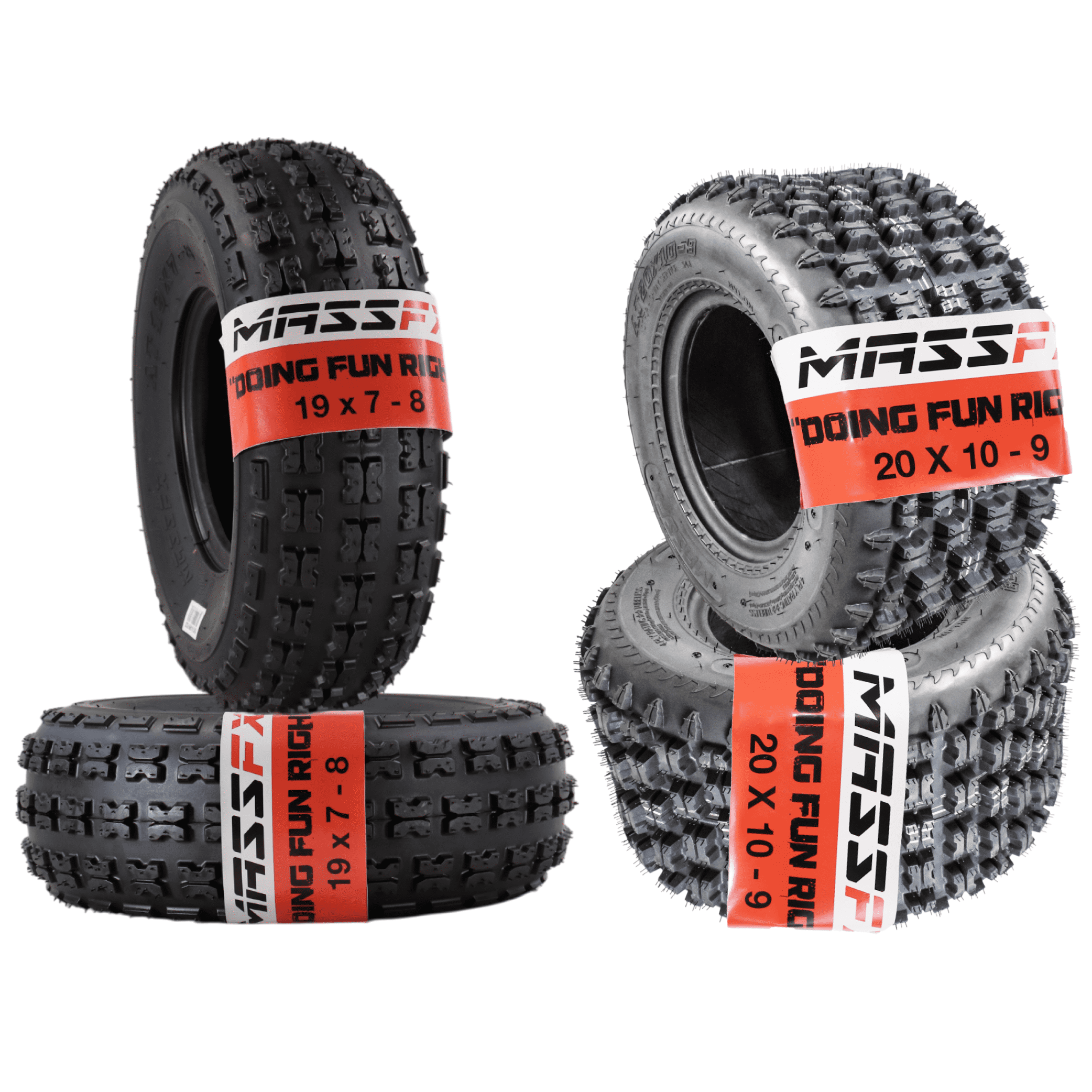 MASSFX 19x7-8 and 20x10-9 Tires for Sport Quad All-Terrain (ATV ...