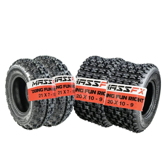 Free Shipping! MASSFX 21x7-10 (Front) & 20x11-9 (Rear) ATV/UTV Tire Set ...