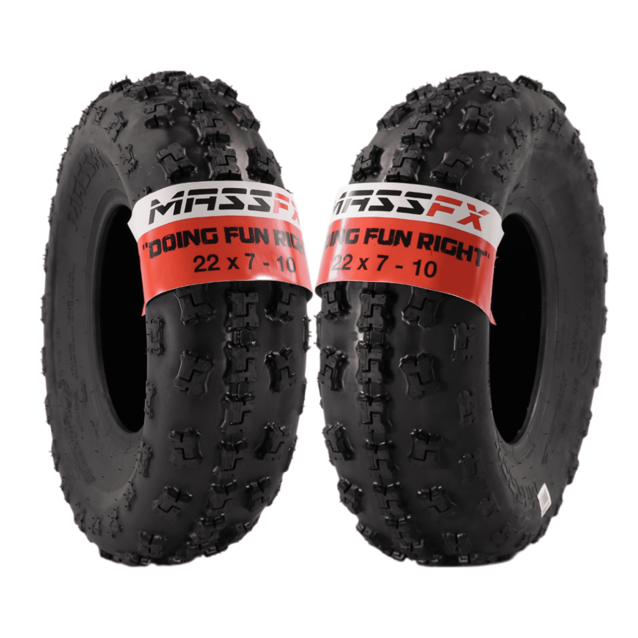 MASSFX 22x7-10 Front Tire - 4 Ply Durable All-Terrain ATV/UTV Tire with ...