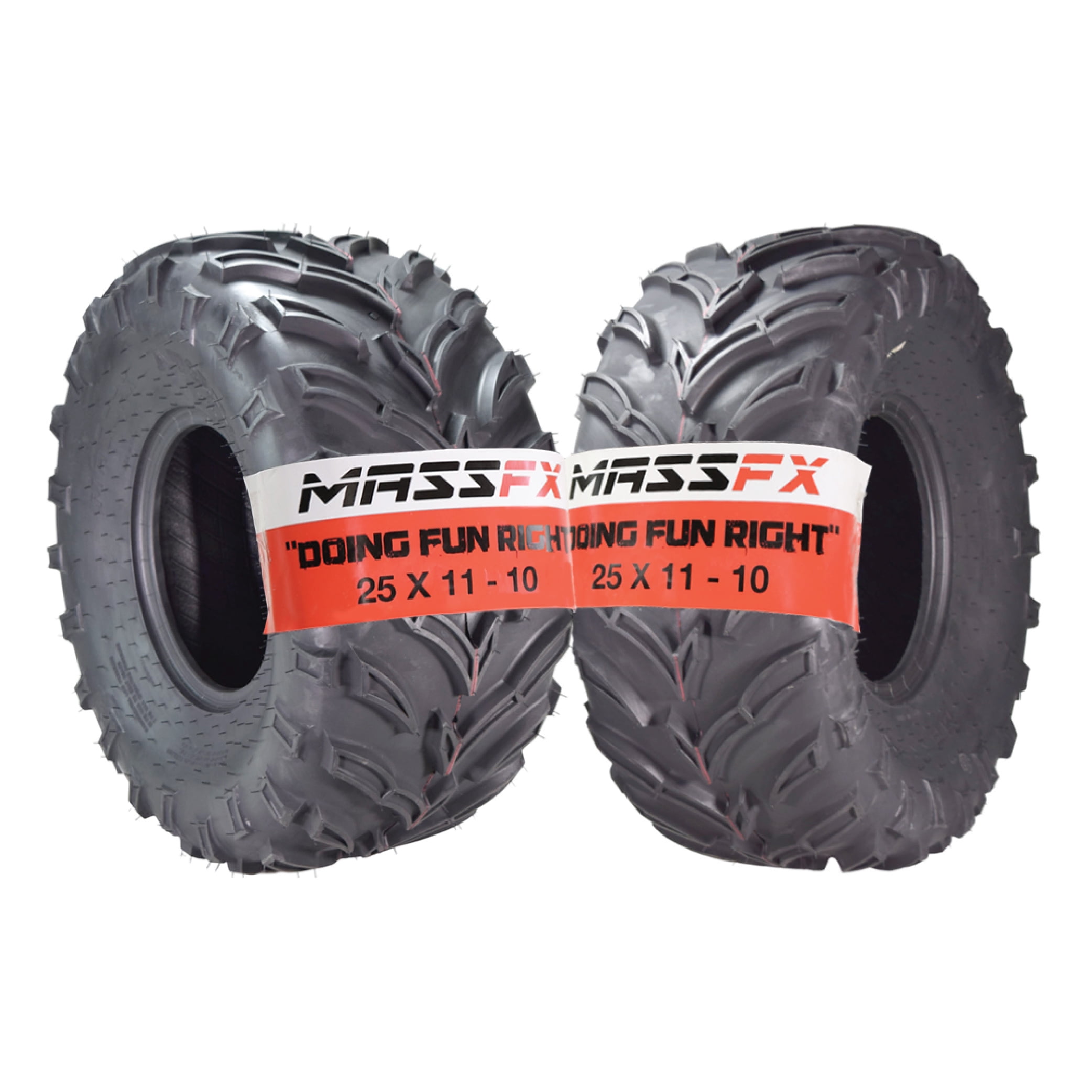 "MASSFX Rear ATV/UTV Tire Set (2-Pack), 25x11-12, 6-Ply, 1/2"" Tread ...