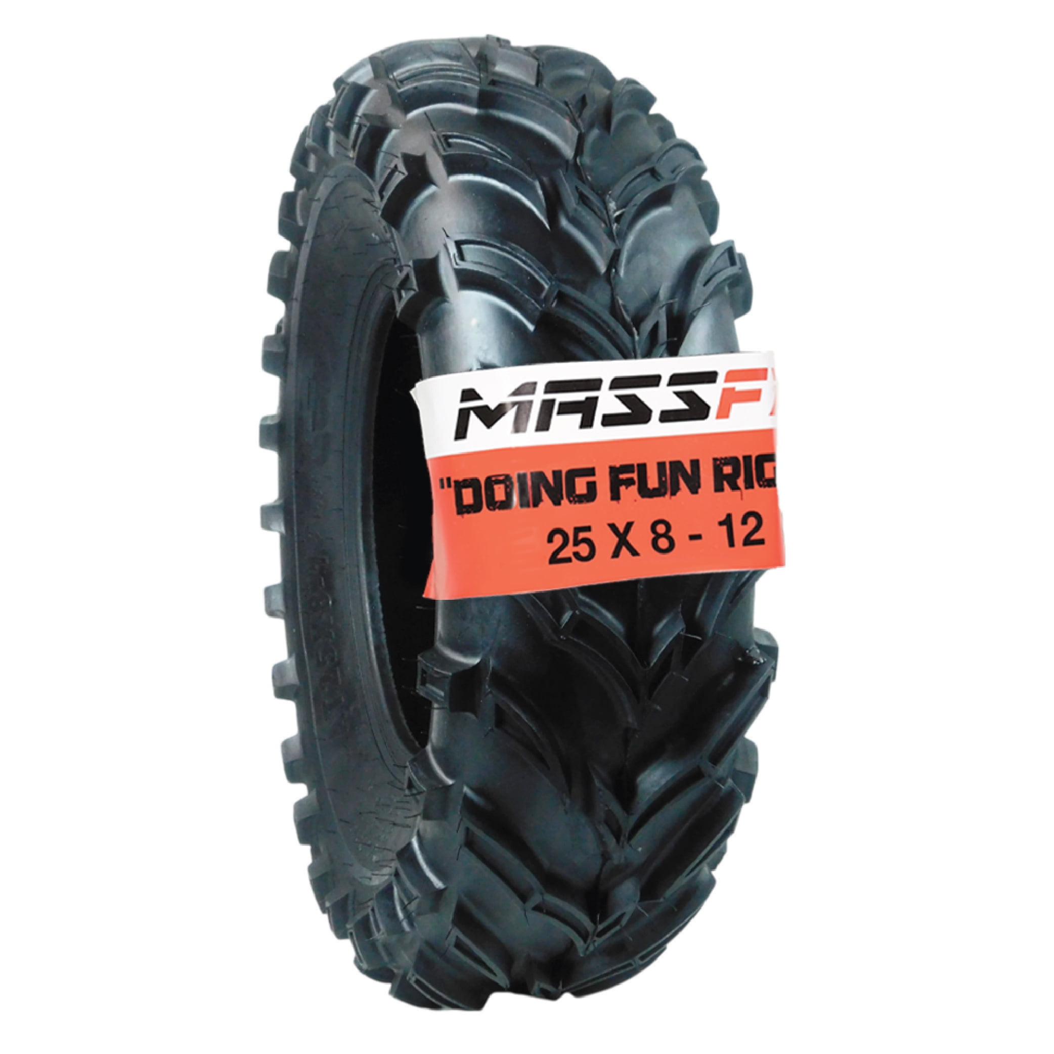 MASSFX 25x8-12 Front Tire for ATV, UTV, and SxS - 6-Ply with 1/2" Tread Depth - Walmart.com