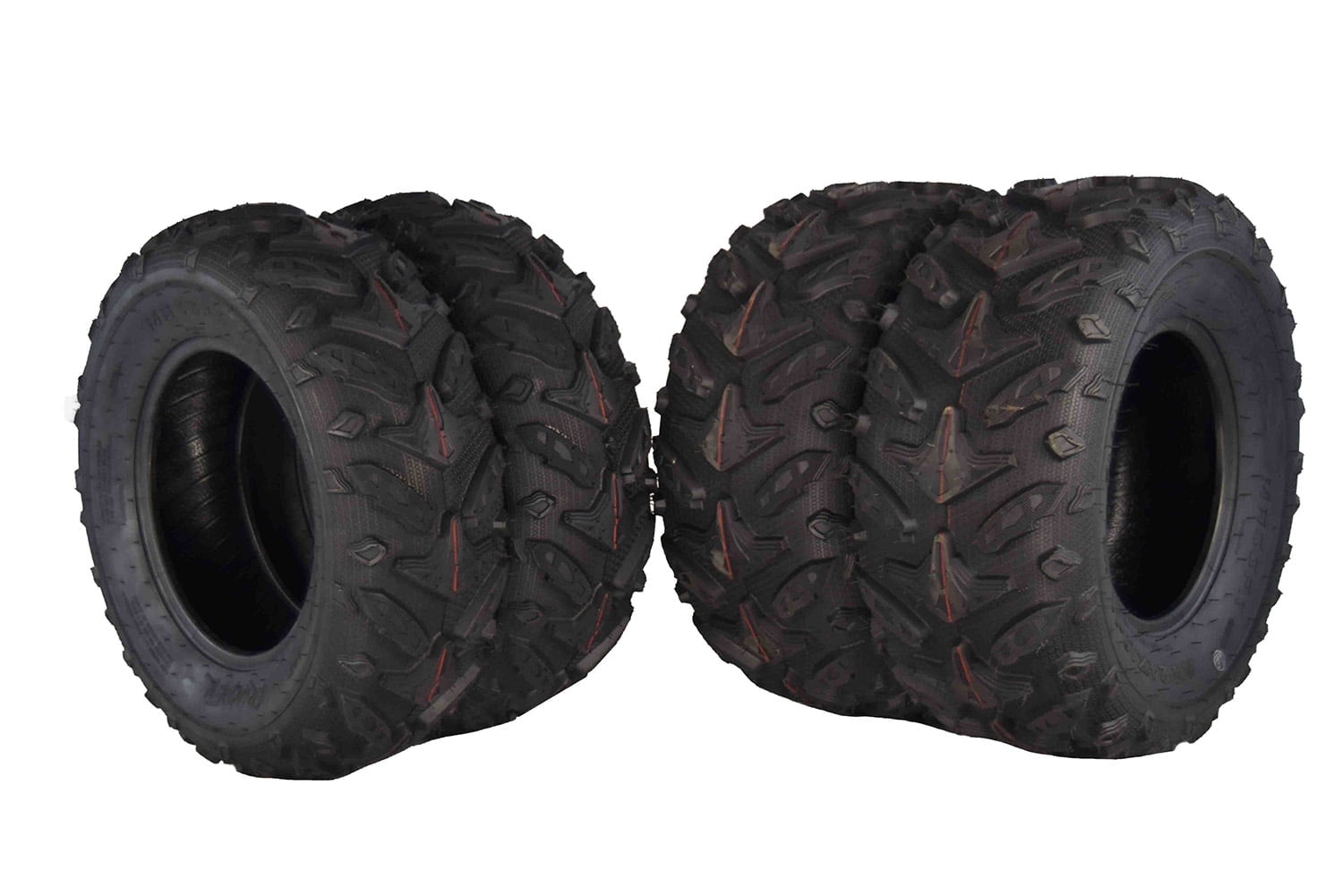 MASSFX Grinder Quad Tires 24x8-12 & 24x10-11 Front & Rear - Durable 6 ...