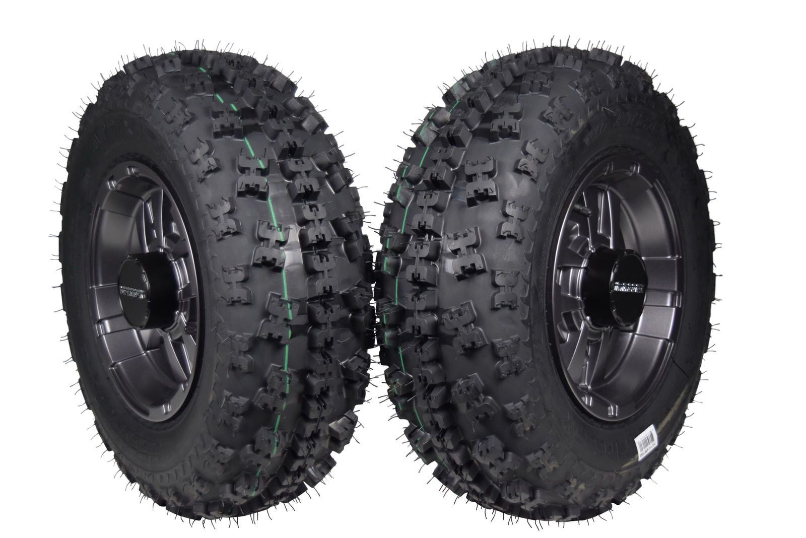 MASSFX MK 21x7-10 ATV Front Tire & 10x5 4/156 Gun Metal Wheel Kit fits ...