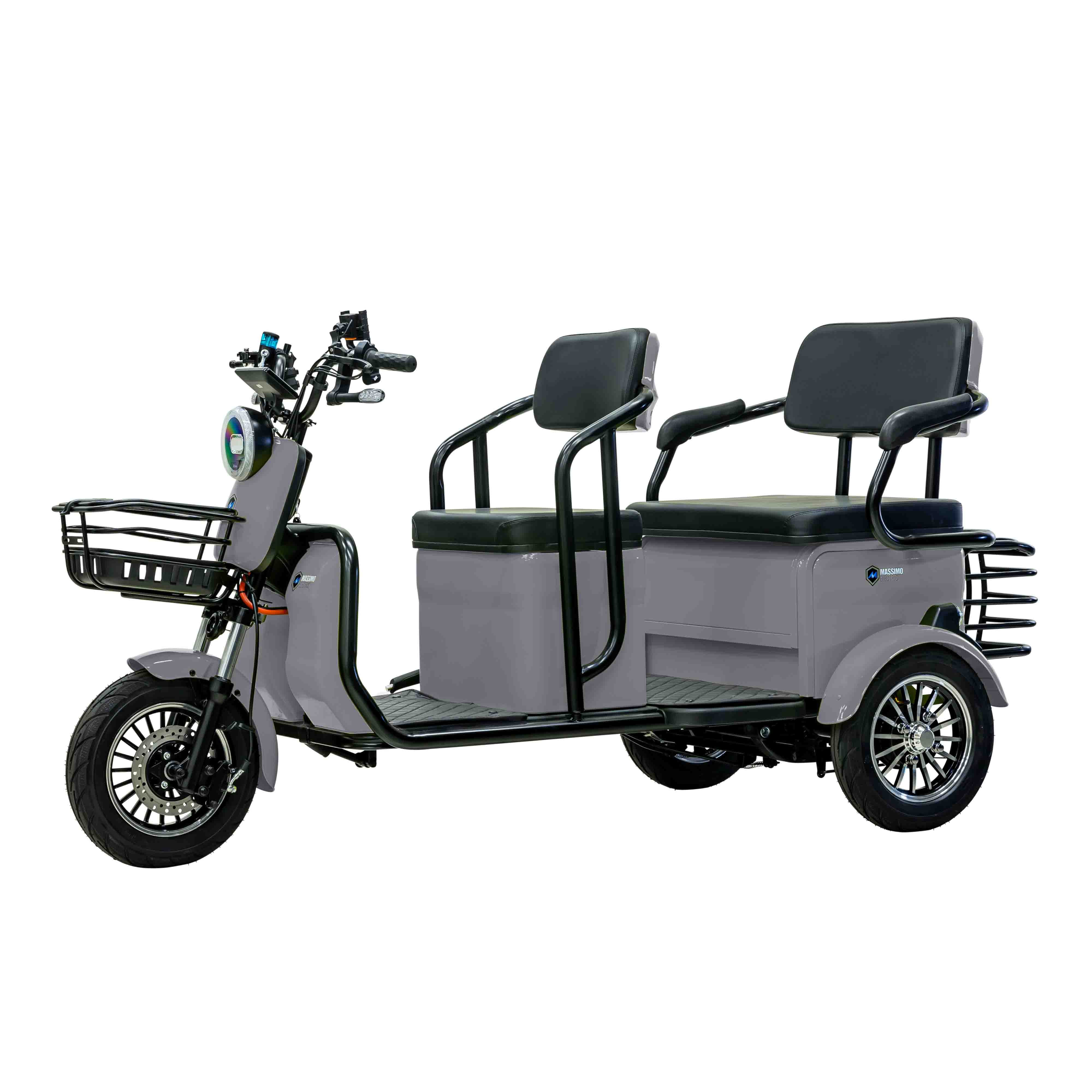 Massimo MGC 800W Electric Adult Ride, 3-Seat Motorized Golf Cart with ...