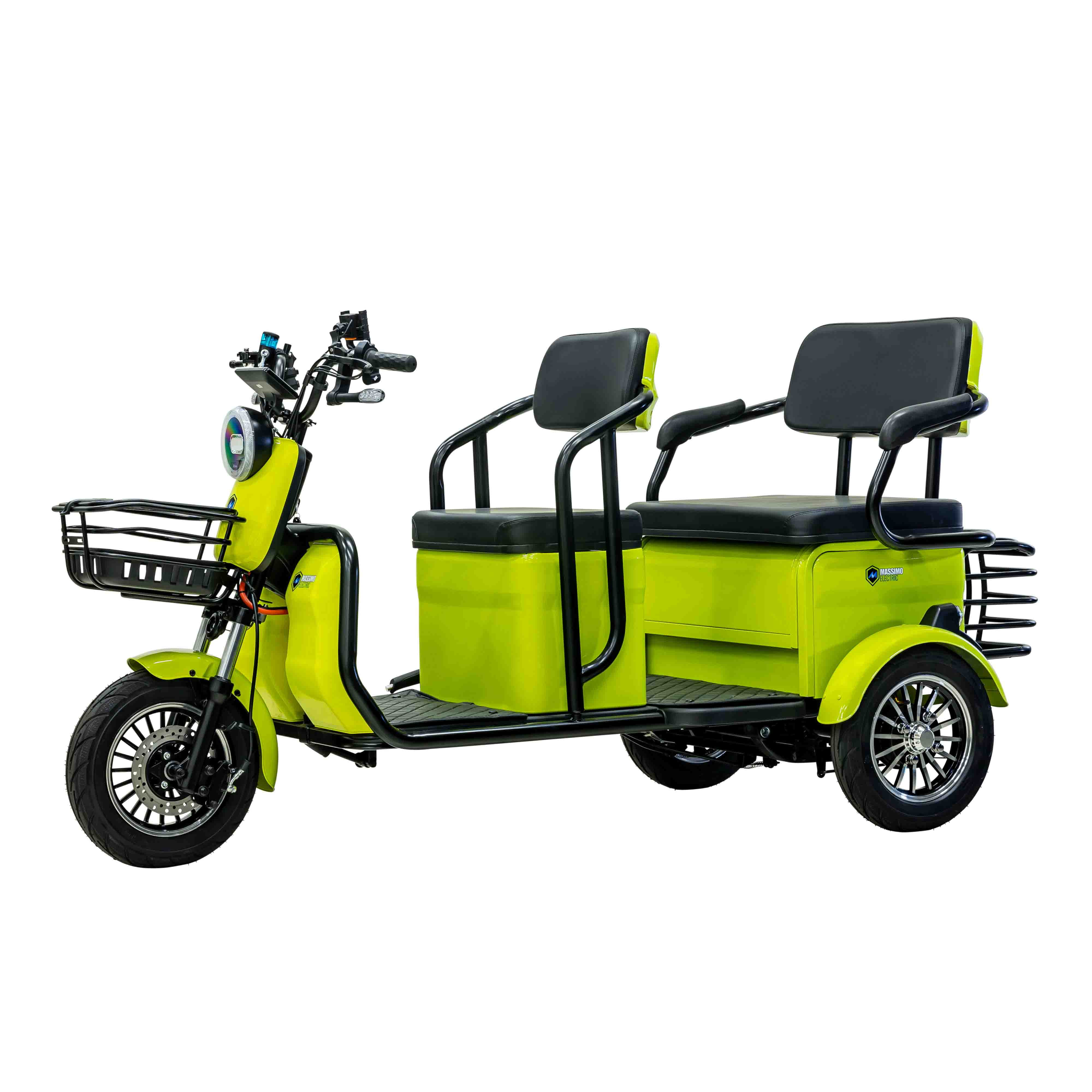 Massimo Motor MGC 800W Adult Street Legal 3-Seat Scooter with Front and ...