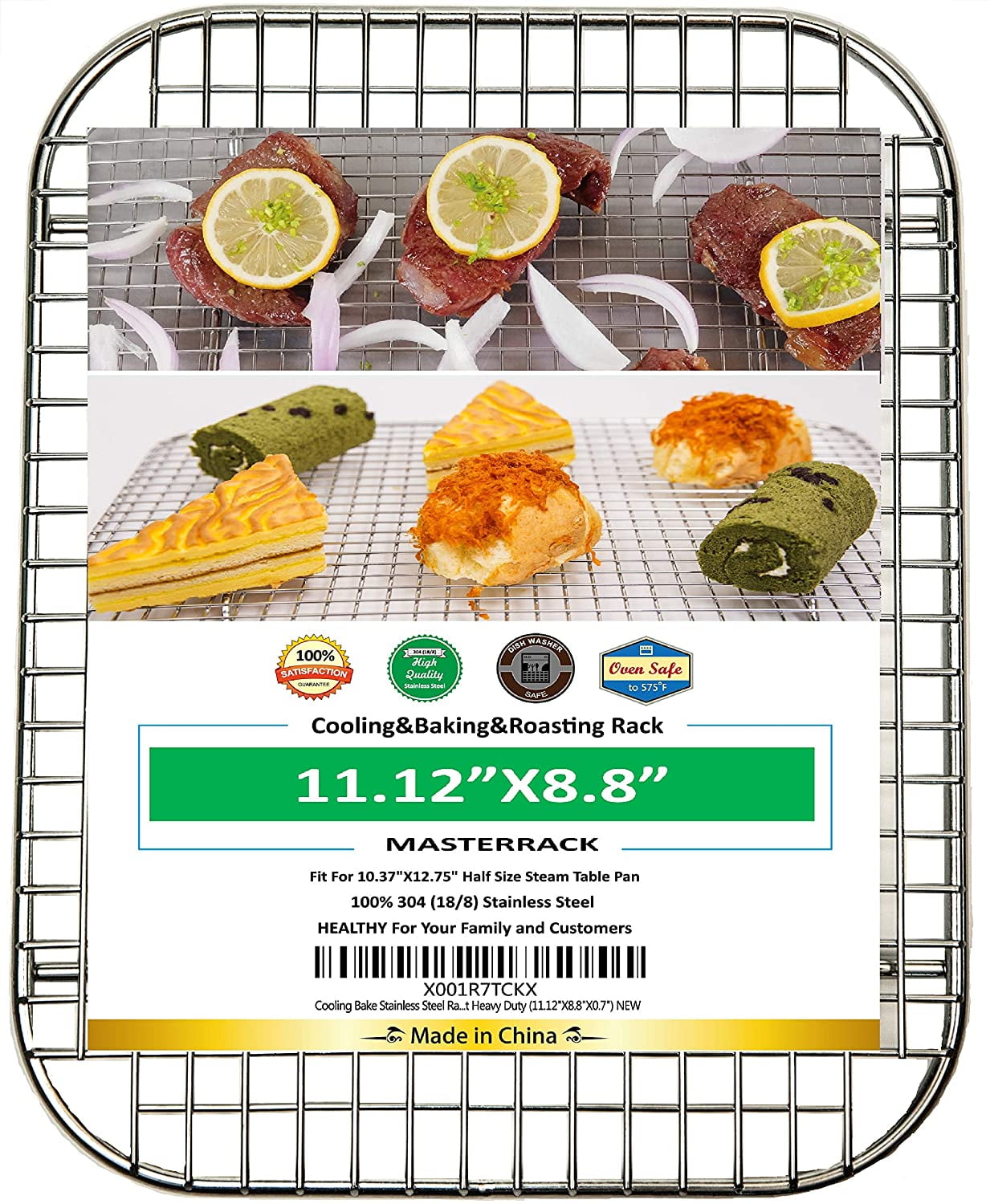 MASTEERACK 1/2 Stainless Steel Steam Pan Rack (11"X9.0") - Walmart.com