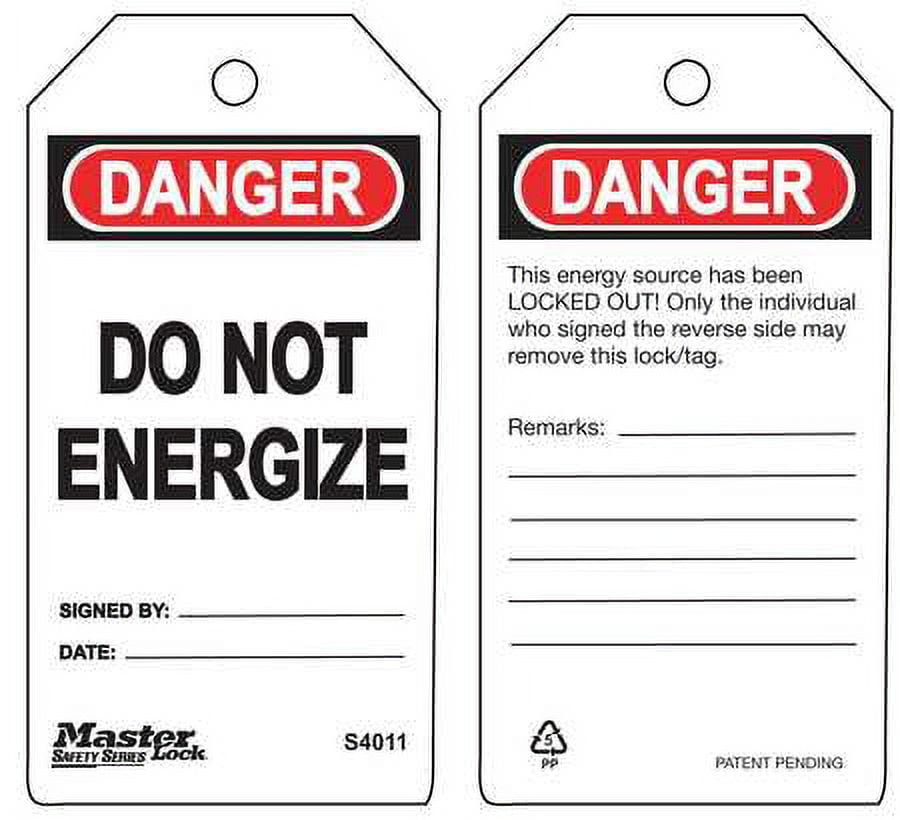 Do Not Energize Safety Tag - Walmart.com