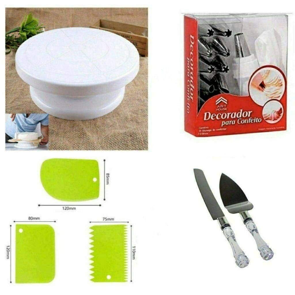 MASTER ROYAL BACKNCOOK TOOLS Cake Decorating Stand 3pcs Plastic Dough ...