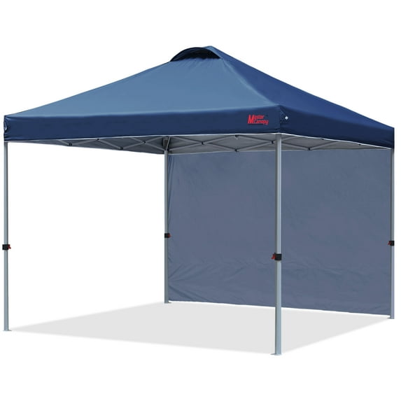 EASY Pop Up 10x10FT MASTERCANOPY Tent, Quick Set-up, Straight Leg Instant Shelter, Navy Blue ...