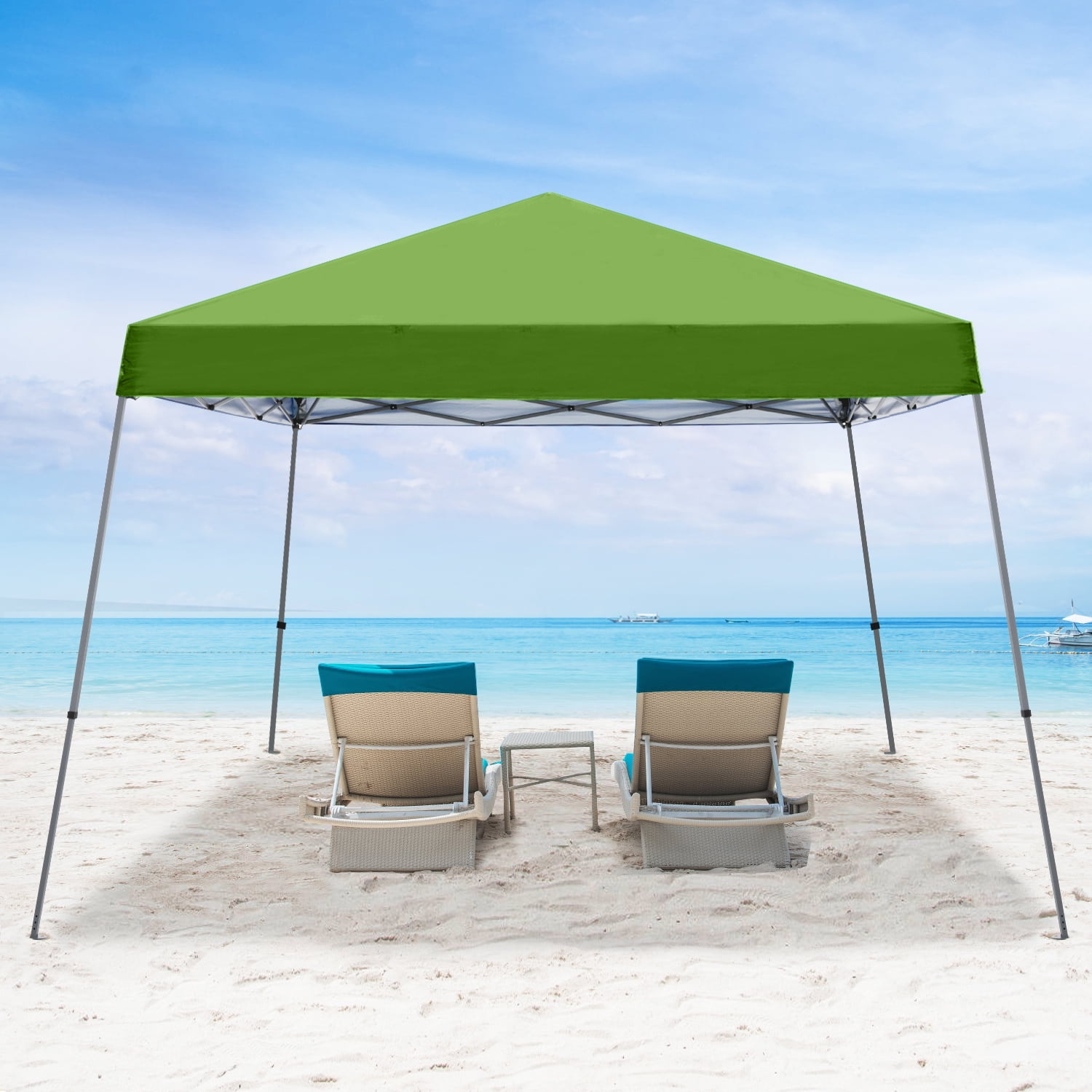 MASTERCANOPY 10'x10' Camping Pop Up Canopy Tent, Easy Set Outside ...