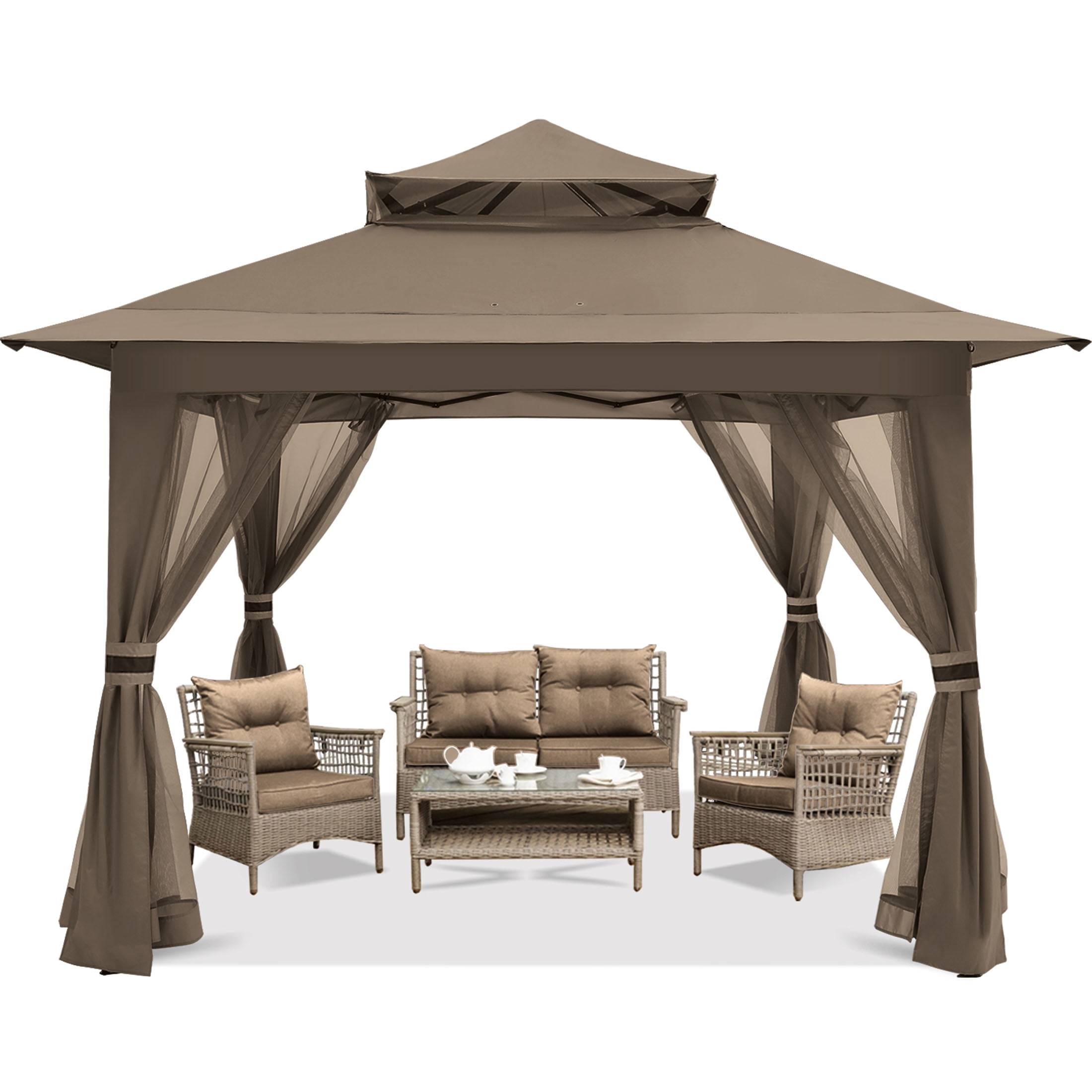 MASTERCANOPY Portable 13' x 13' Easy Assemble Pop-up Gazebo Tent with ...