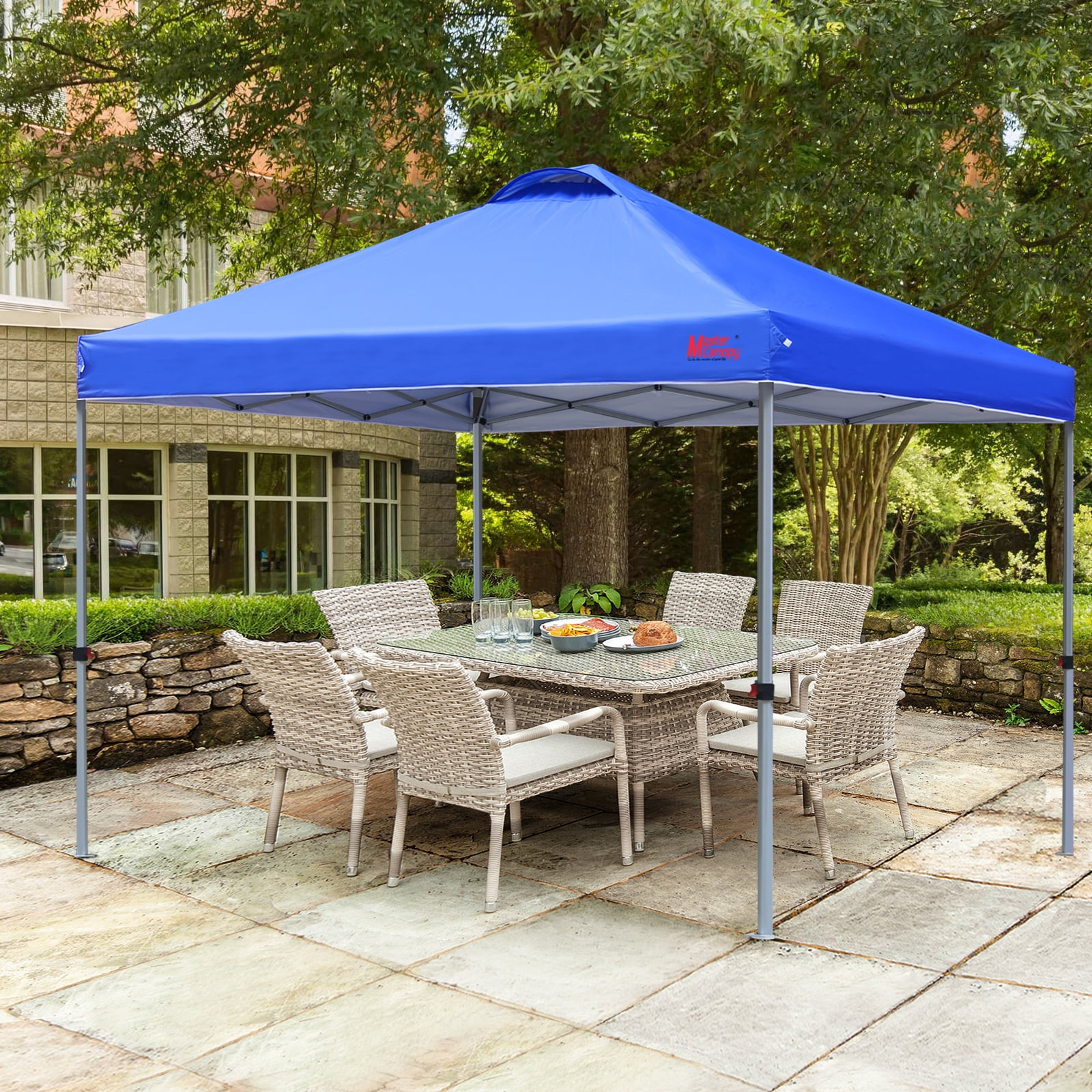 MASTERCANOPY 6.6' x 6.6' Easy Pop-up Canopy Tent with Vent Outdoor ...
