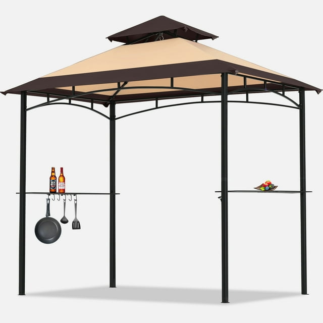 MASTERCANOPY 8' x 5' Grill Gazebo Outdoor Backyard Soft Top BBQ Canopy ...
