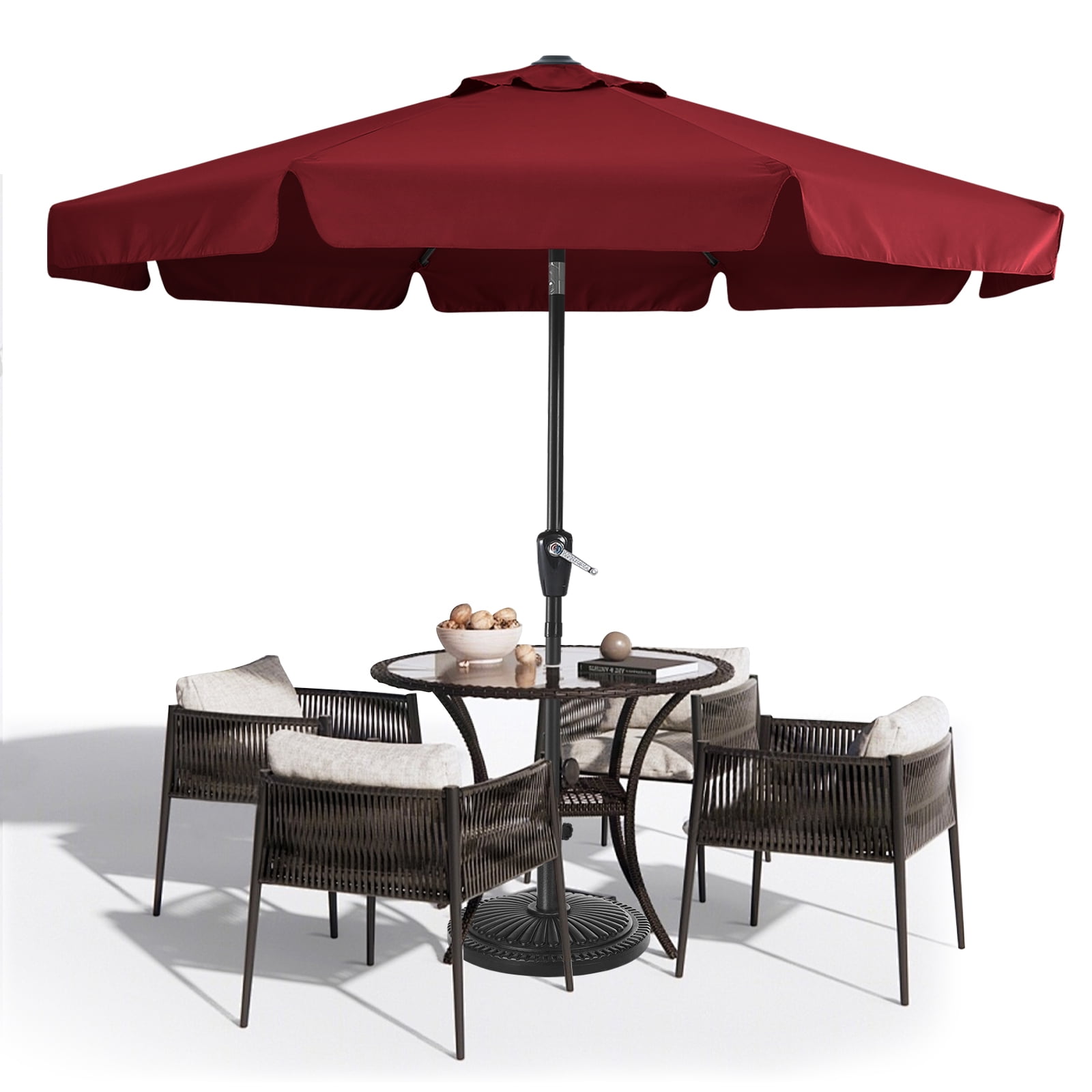 MASTERCANOPY 9ft Outdoor Patio Umbrella for Deck, Rectangular Backyard ...
