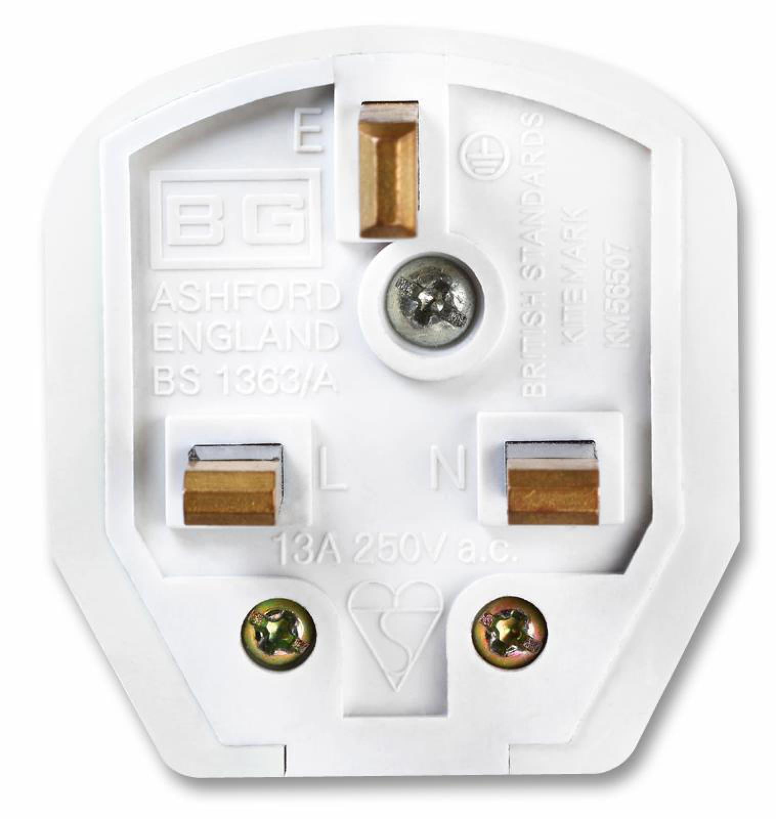 MASTERPLUG - 13A Black White Duty Mains Plug Supplied With 13A Fuse ...