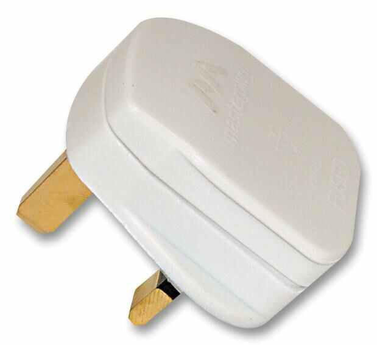 MASTERPLUG - 13A White Mains Plug Supplied with 5A Fuse - Walmart.com