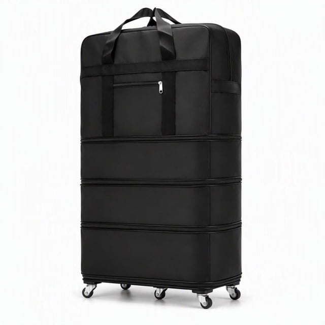 MASTIVO 35.4in Expandable Suitcase Bag 4 Layer Collapsible Rolling ...