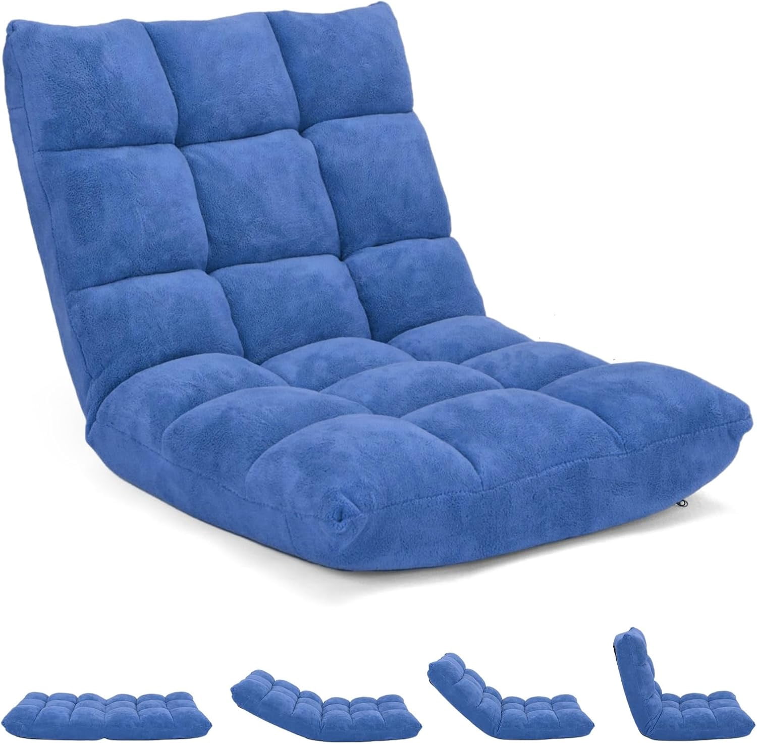 MAT EXPERT 14-Position Floor Chair, Floor Gaming Chair w/Soft Coral ...