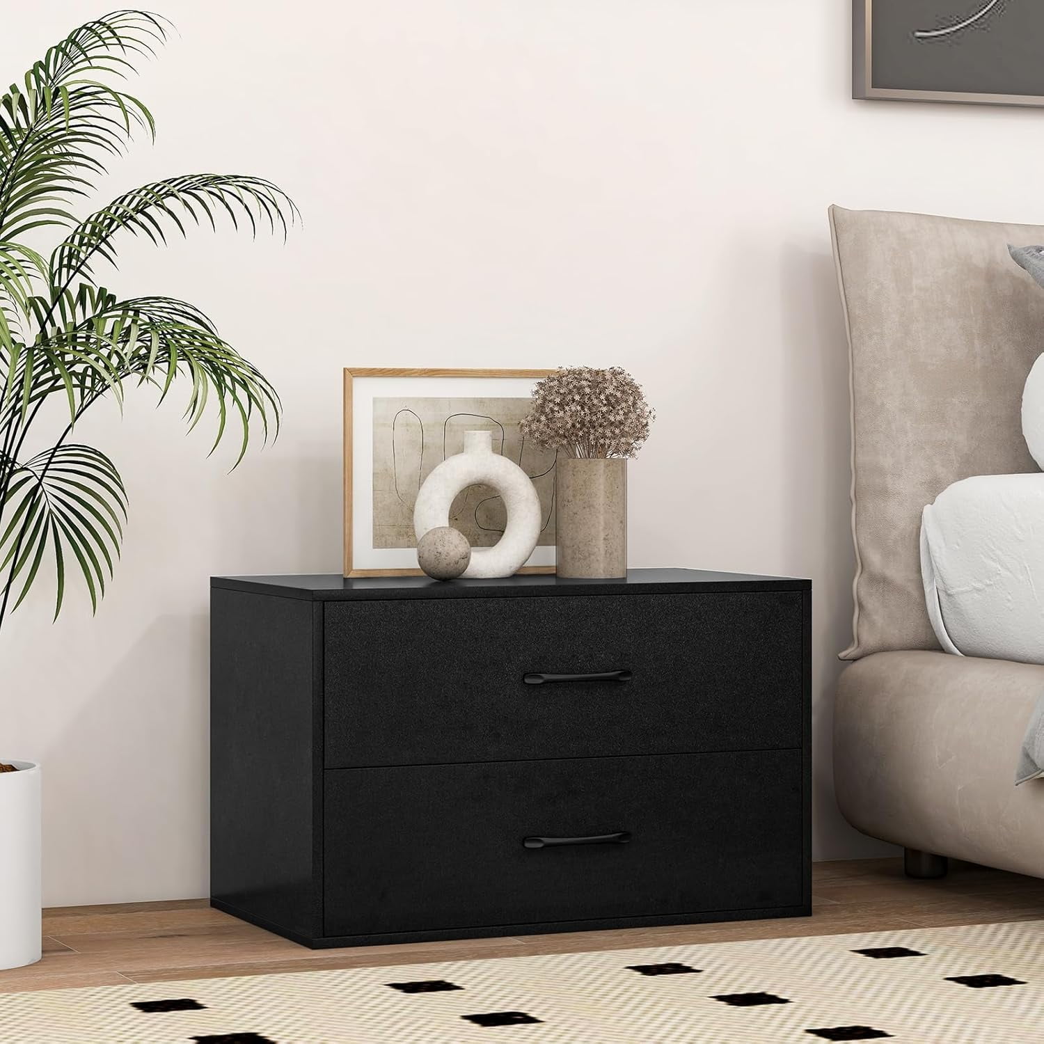 MAT EXPERT 2-Drawer Dresser, Stackable Wooden Lateral File Cabinet w ...