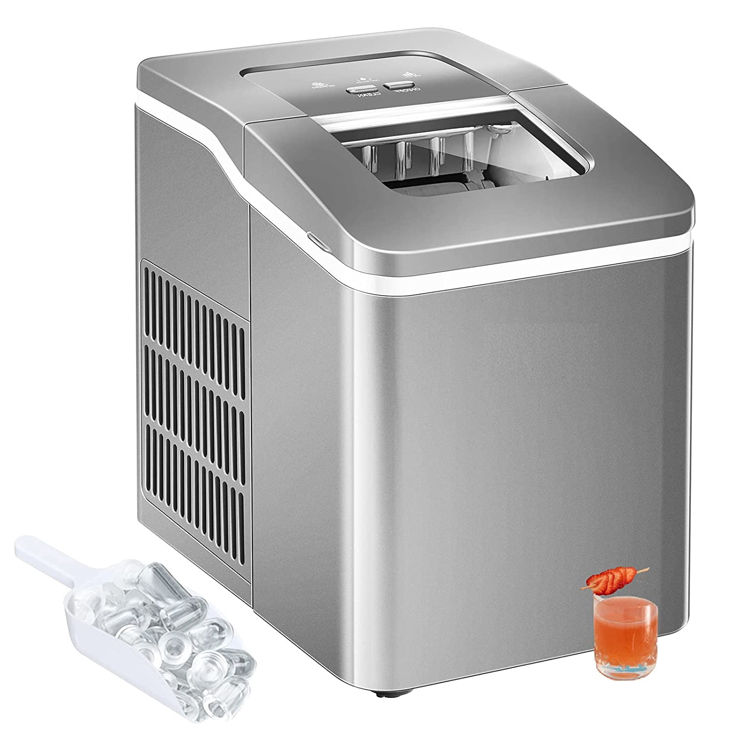 MAT EXPERT Countertop Ice Maker Machine, 26LBS/24H, 9 Cubes in 8 Min ...