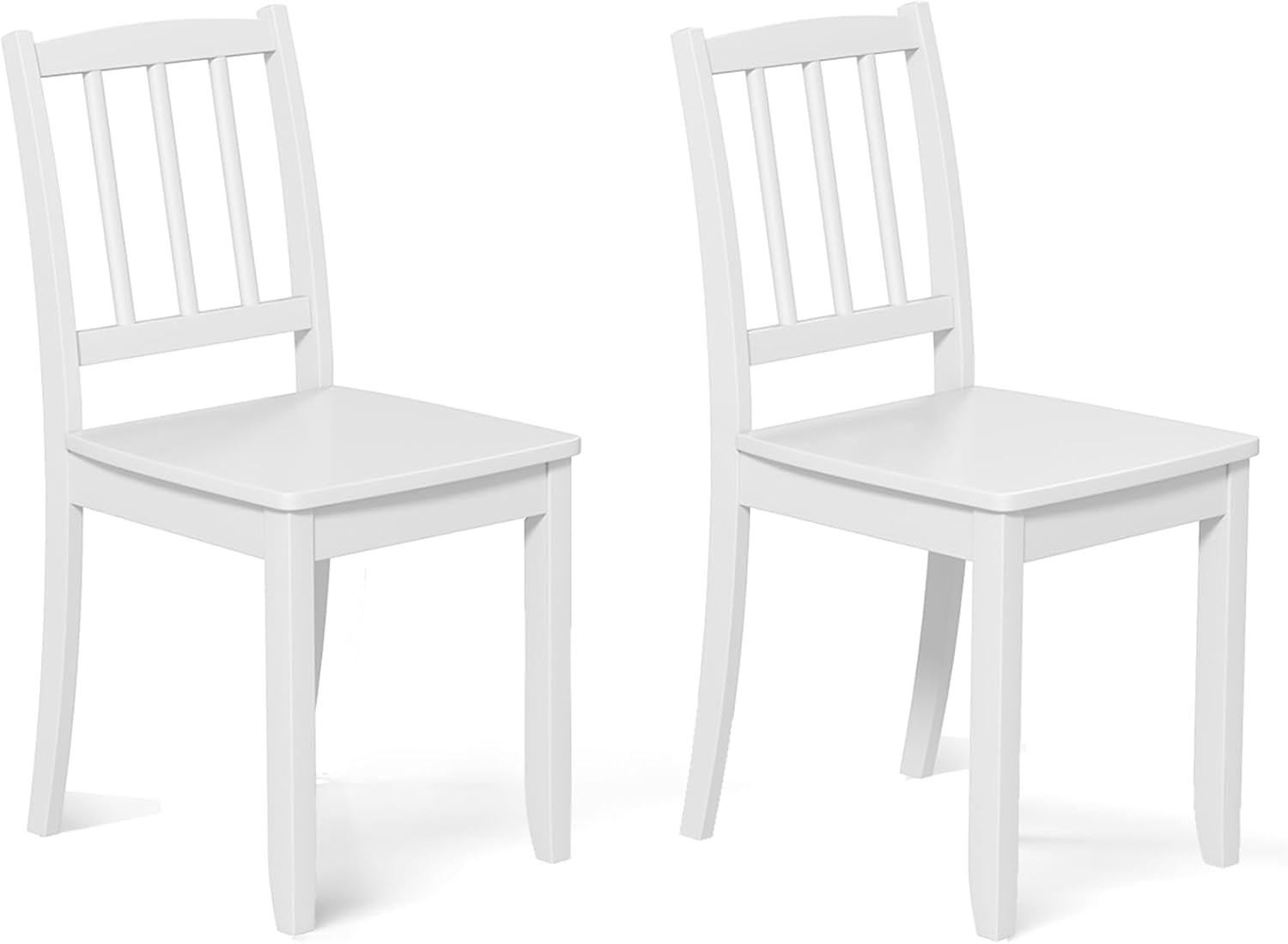 MAT EXPERT Dining Chair Set of 2, Ladder Back Kitchen Chairs with ...