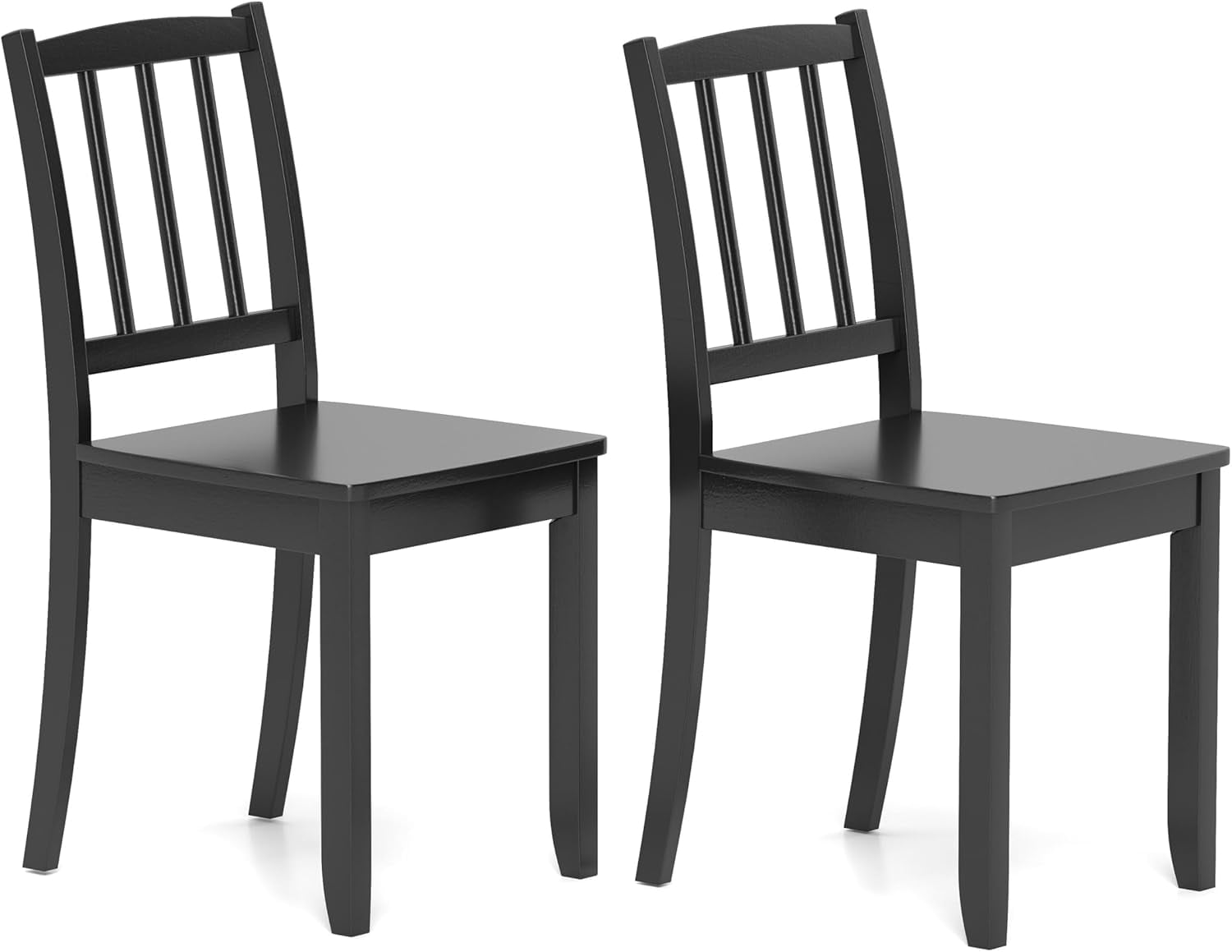 MAT EXPERT Dining Chair Set of 2, Ladder Back Kitchen Chairs with ...