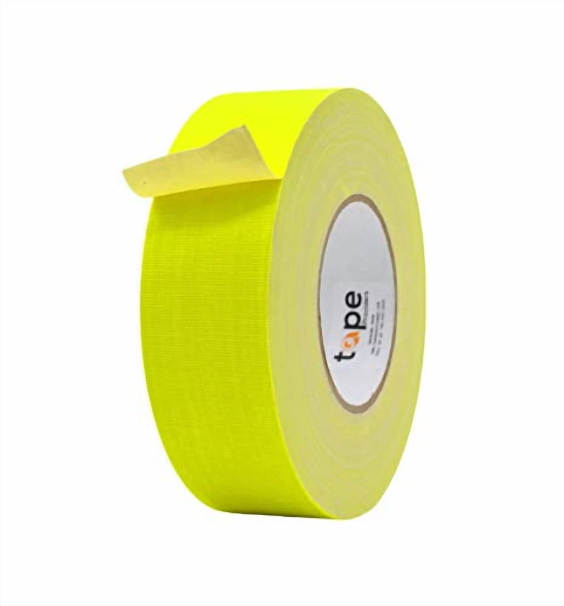 MAT Gaffer Tape Fluorescent Yellow Low Gloss Finish Film, 2 inch x 60 ...