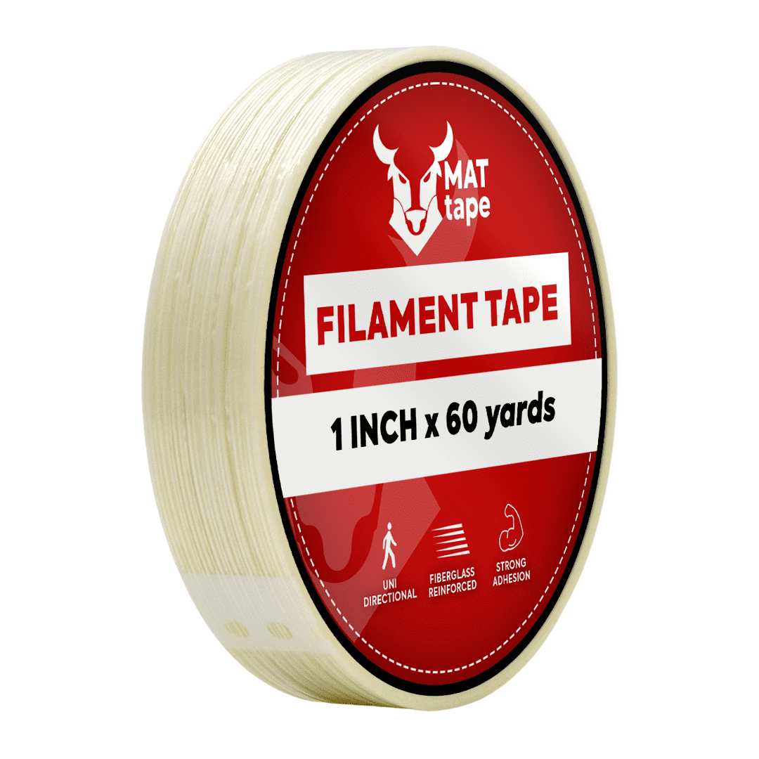 MAT Tape Mono Filament Strapping Tape 1 in. x 60 yd. Clear, 1 Pack - Walmart.com