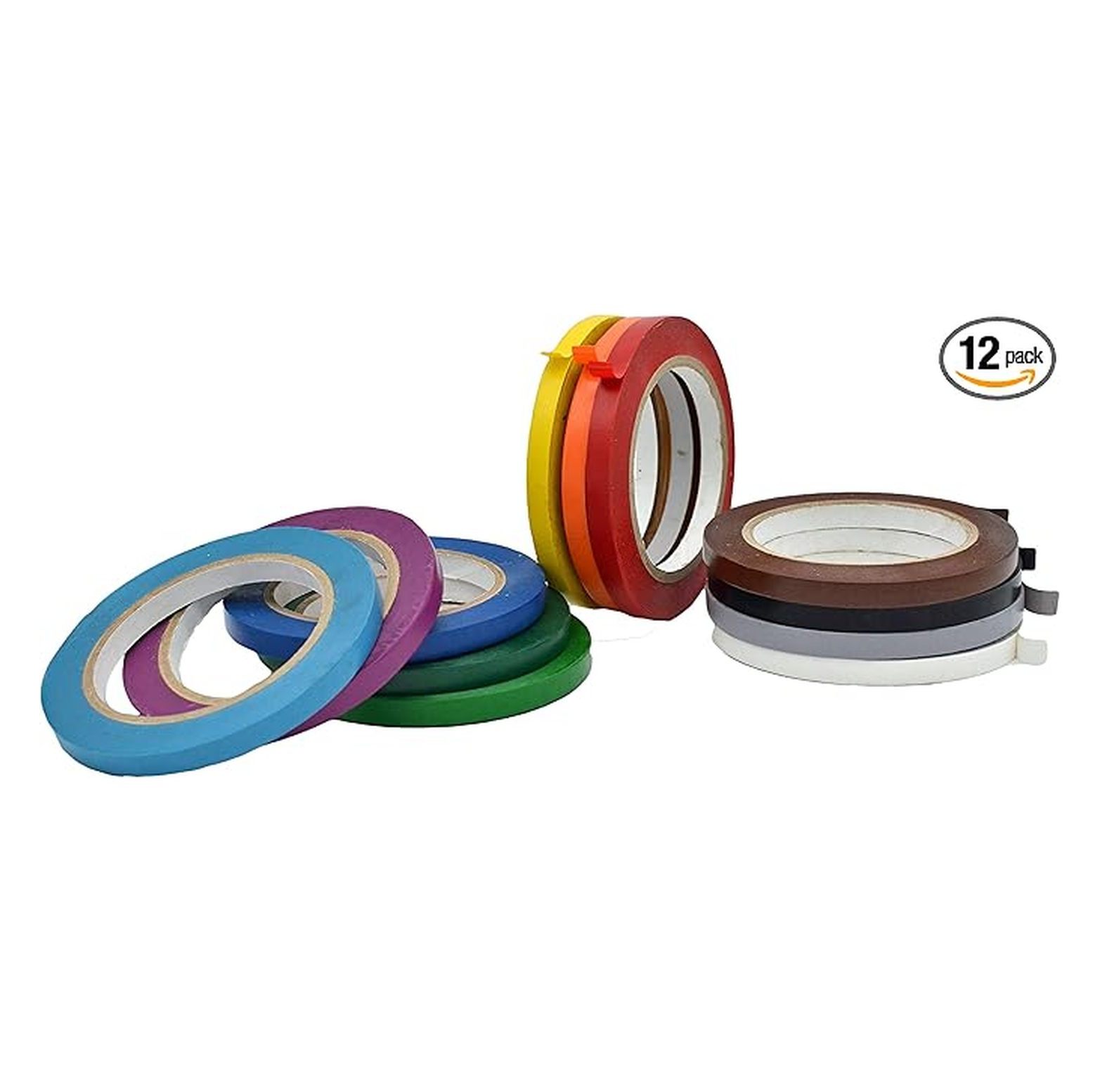 MAT Vinyl Marking Tape Pack - 3/8 inch x 36 yds. 12-Rolls Assorted ...