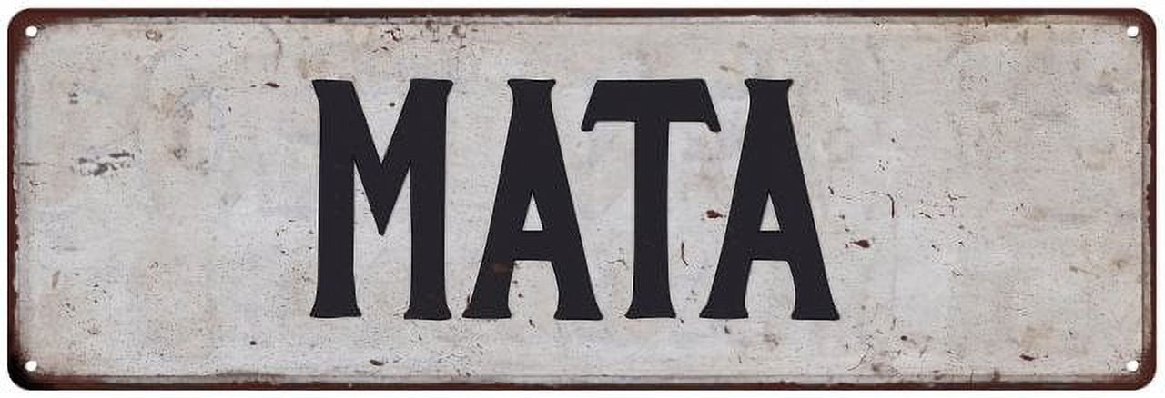 MATA Vintage Look Gift Rustic Chic Metal Sign 6x18 206180036137 ...