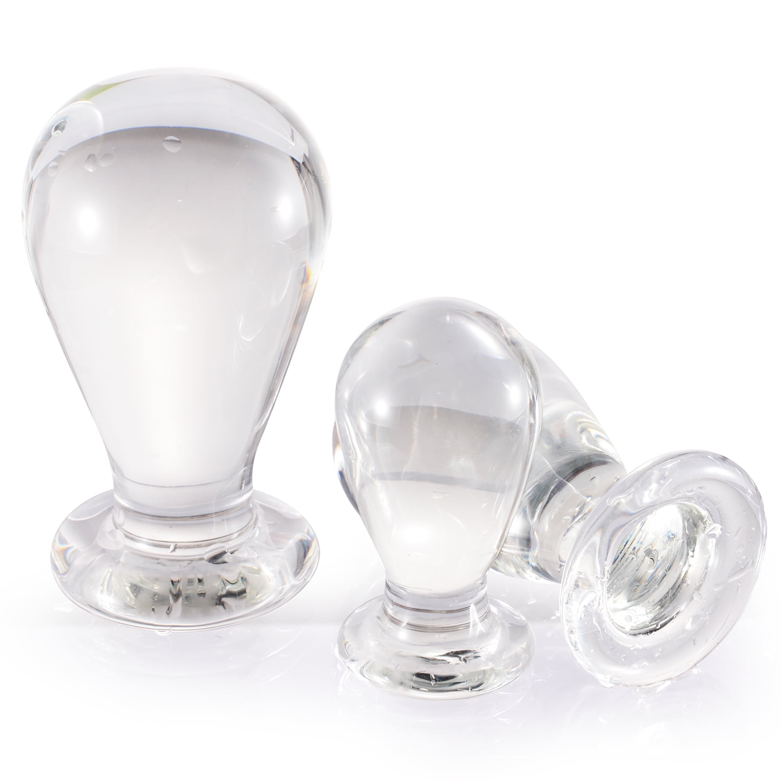 MATATA Glass Anal Butt Plug, Mini Crystal Anal Trainer Toys, Unisex Bum ...