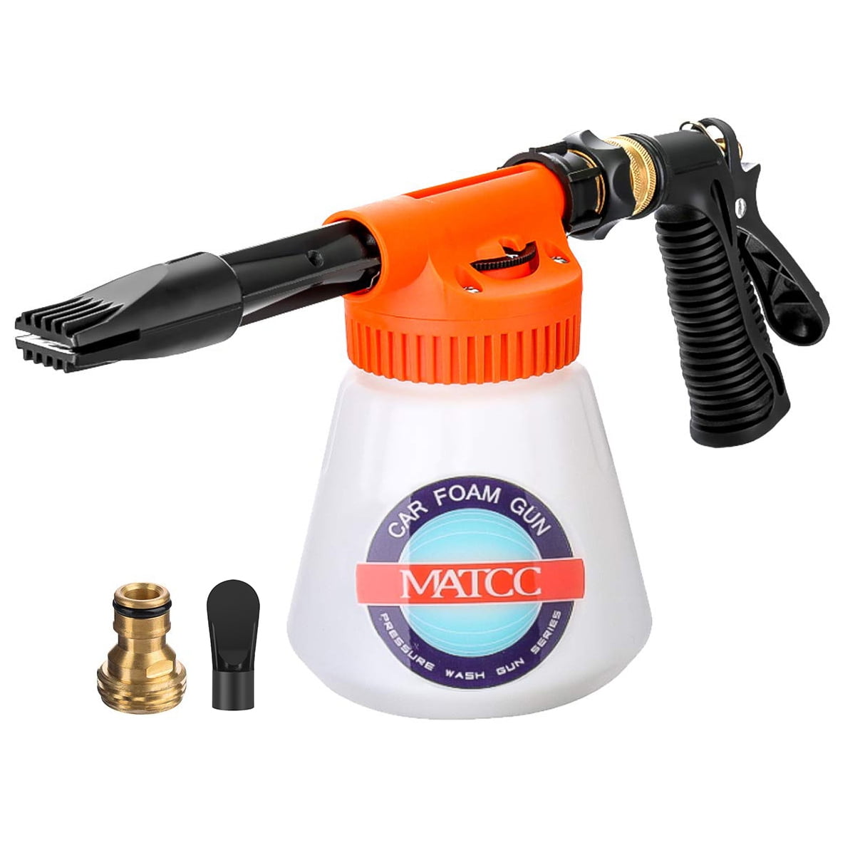 MATCC Car Wash Foam Gun 6 Adjustment Ratio Dial Car Wash Foam Cannon ...