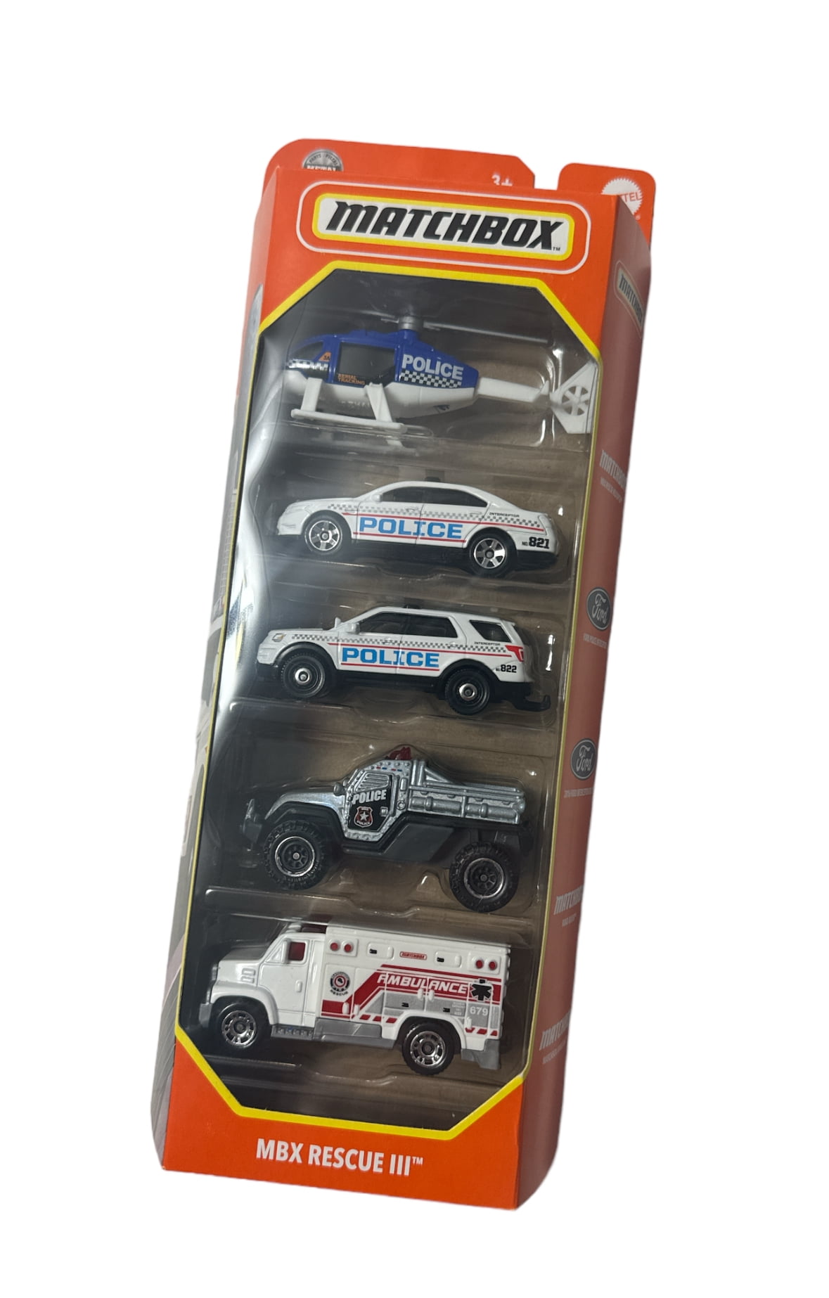 MATCHBOX 5 Pack MBX RESCUE III / Rescue 3 + Free Bonus Sticker ...