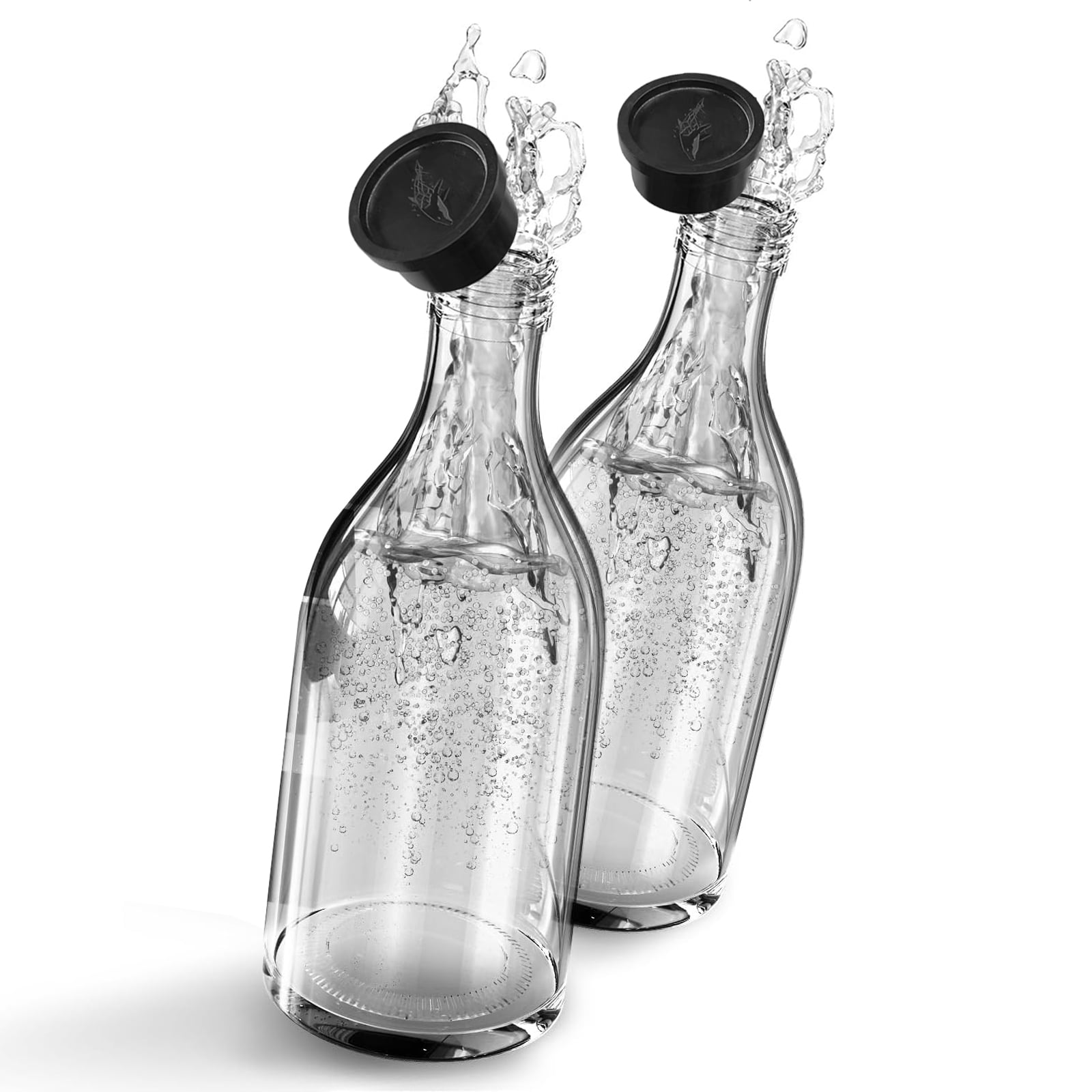 MATE OF STEEL 2 Pack Glass Bottles 30oz for Sodastream Crystal 2.0 ...