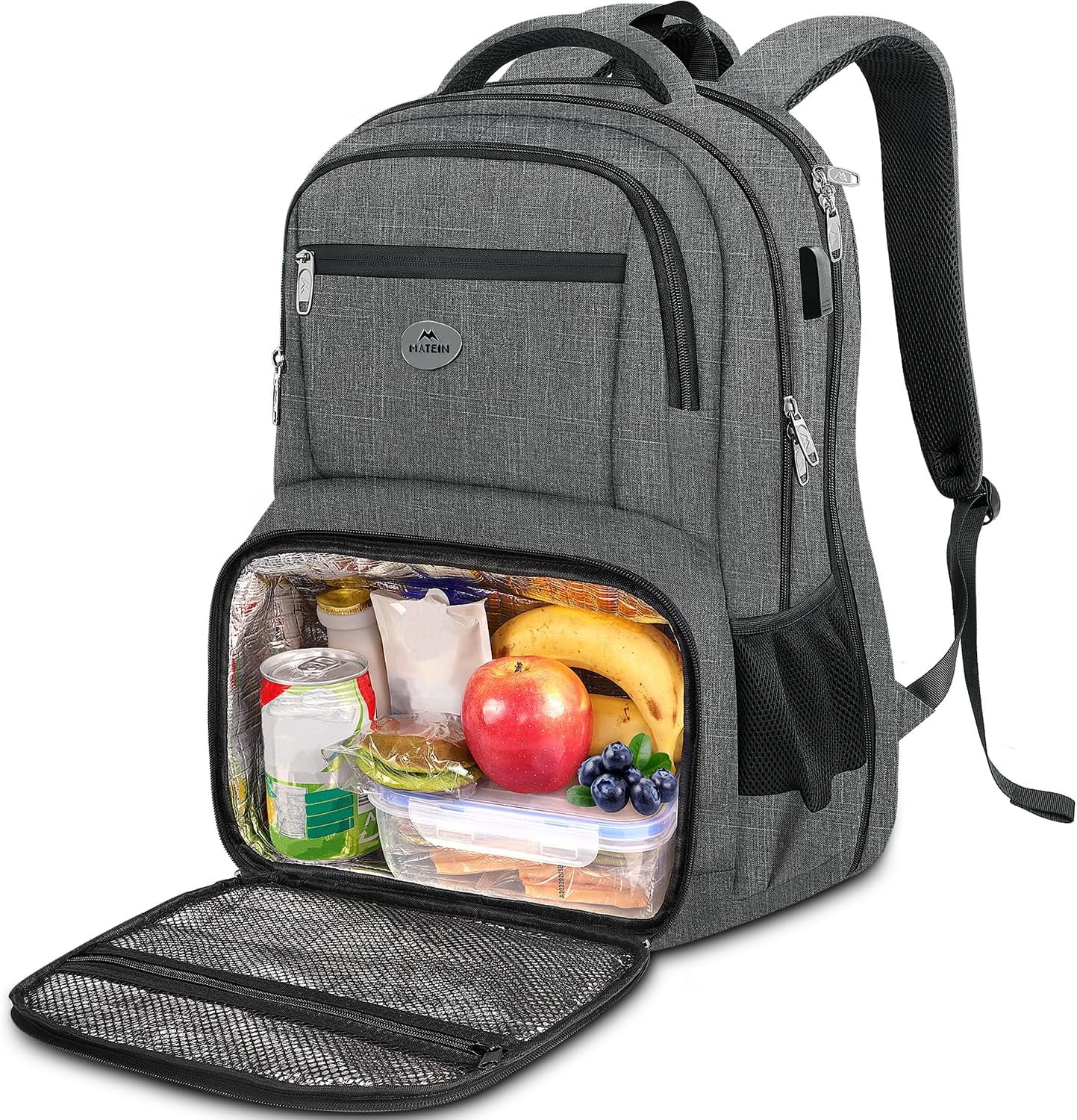 MATEIN 17 Inch Laptop Backpack, TSA Large Travel Backpack with Lunch ...