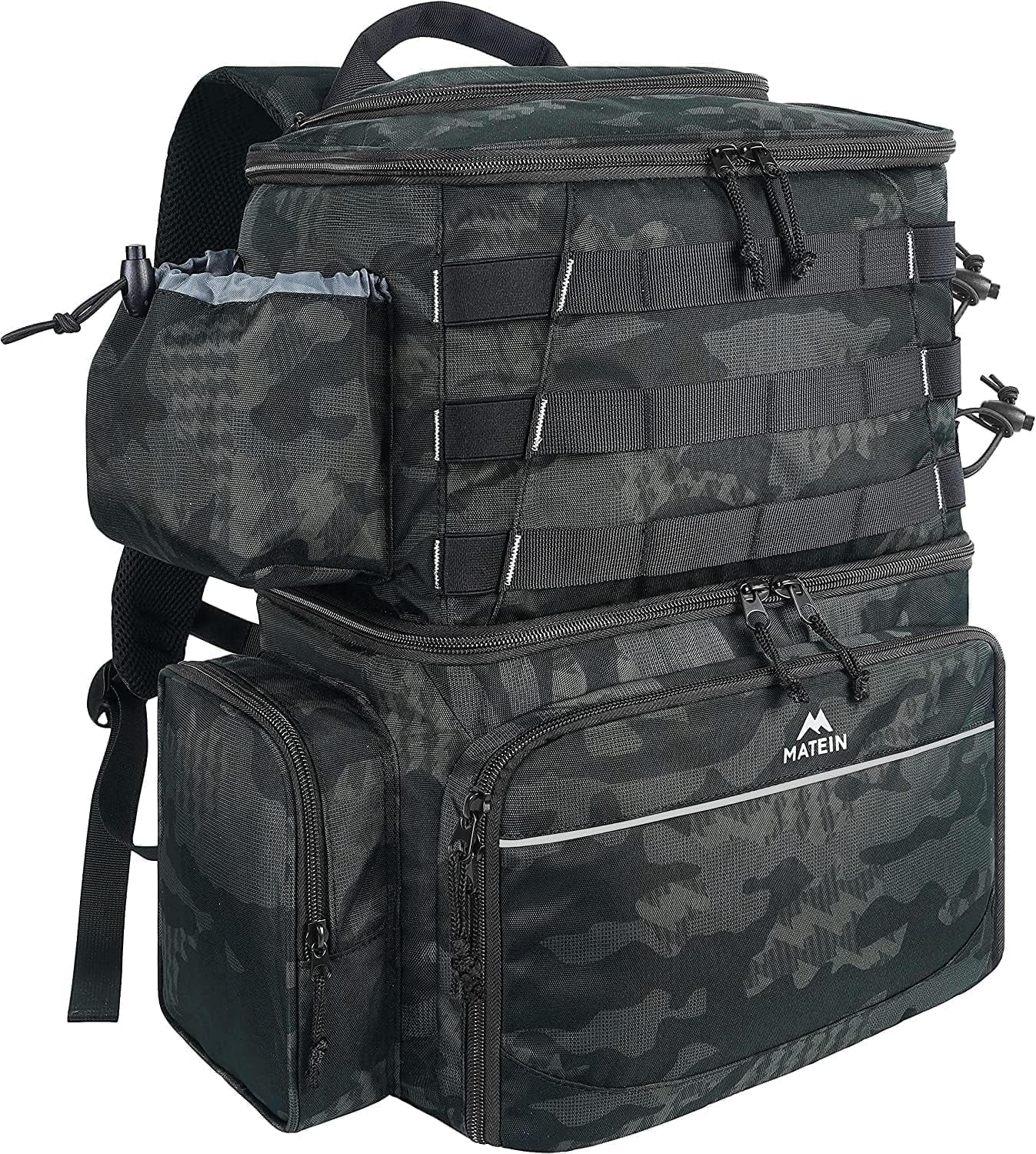"Matein Fishing Backpack, Tackle Bag with Rod Holders and Cooler, 17 ...