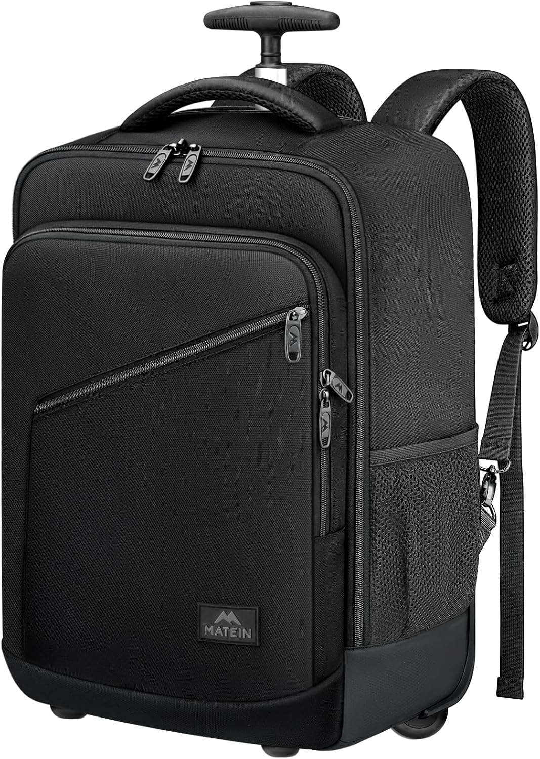 MATEIN Rolling Backpack Carry On Luggage, 17 inch Travel Laptop ...