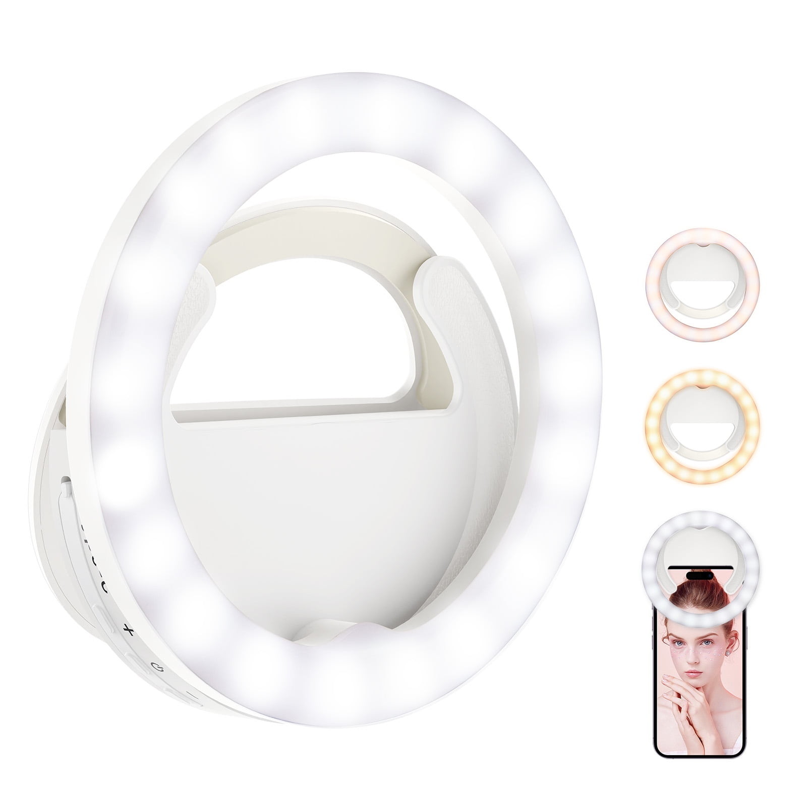 MATEPROX Selfie Ring Light, Rechargeable Clip-on Lights for Smart ...
